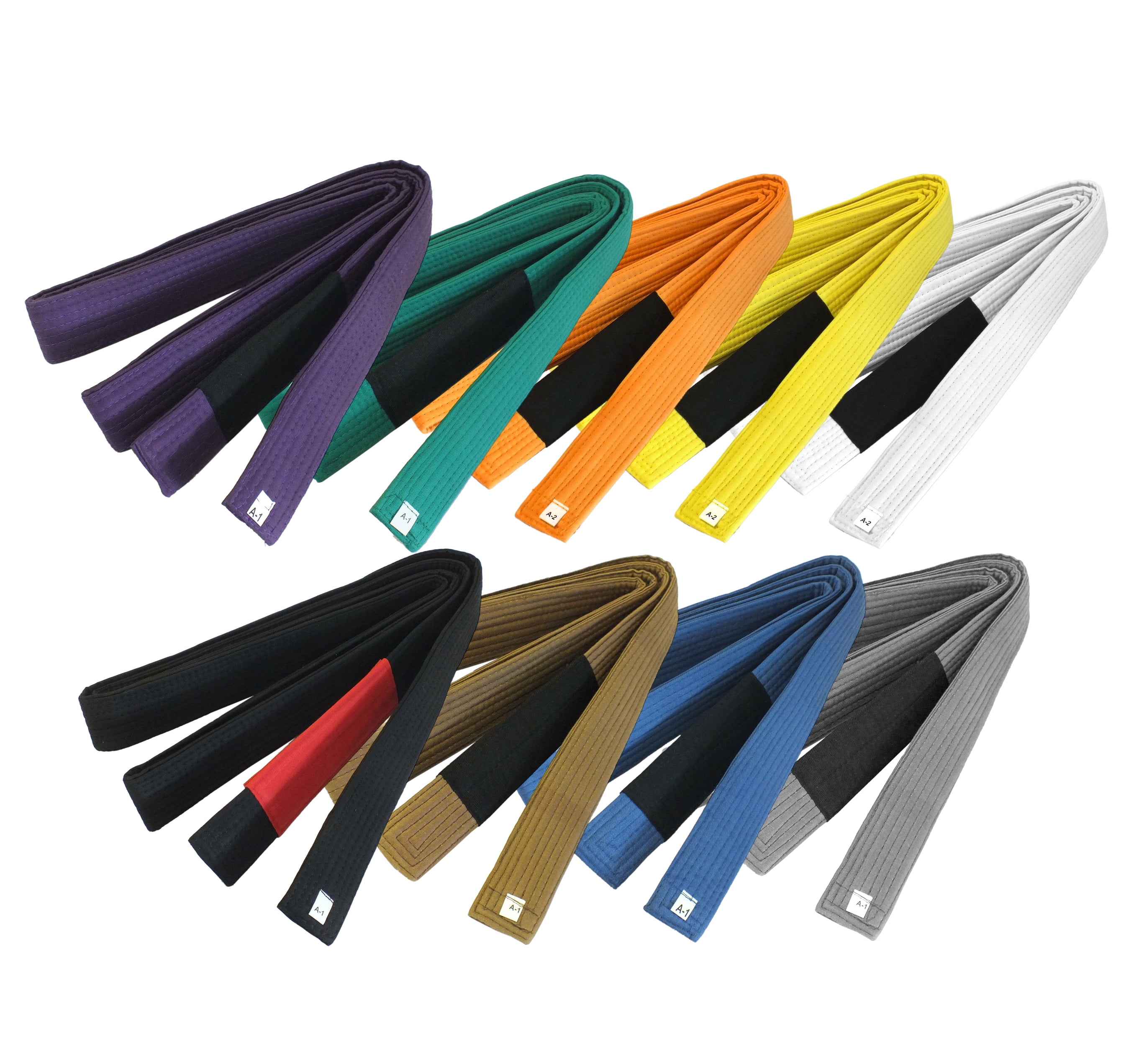 BJJ Brazilian Jiu Jitsu Gi Belt Deluxe Color Pro Belts Material Durable ...