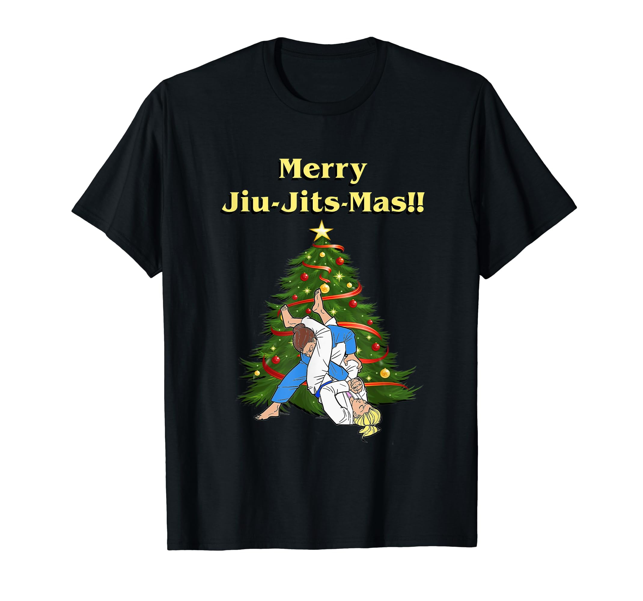 BJJ Merry Jiu-Jits-Mas Ladies Jiu-Jitsu Xmas Christmas tee - Walmart.com