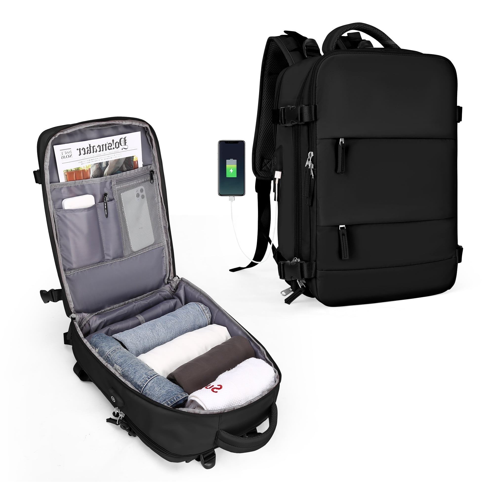 Lightweight Large Travel Backpack for Women, Heavy-Duty Hiking ...