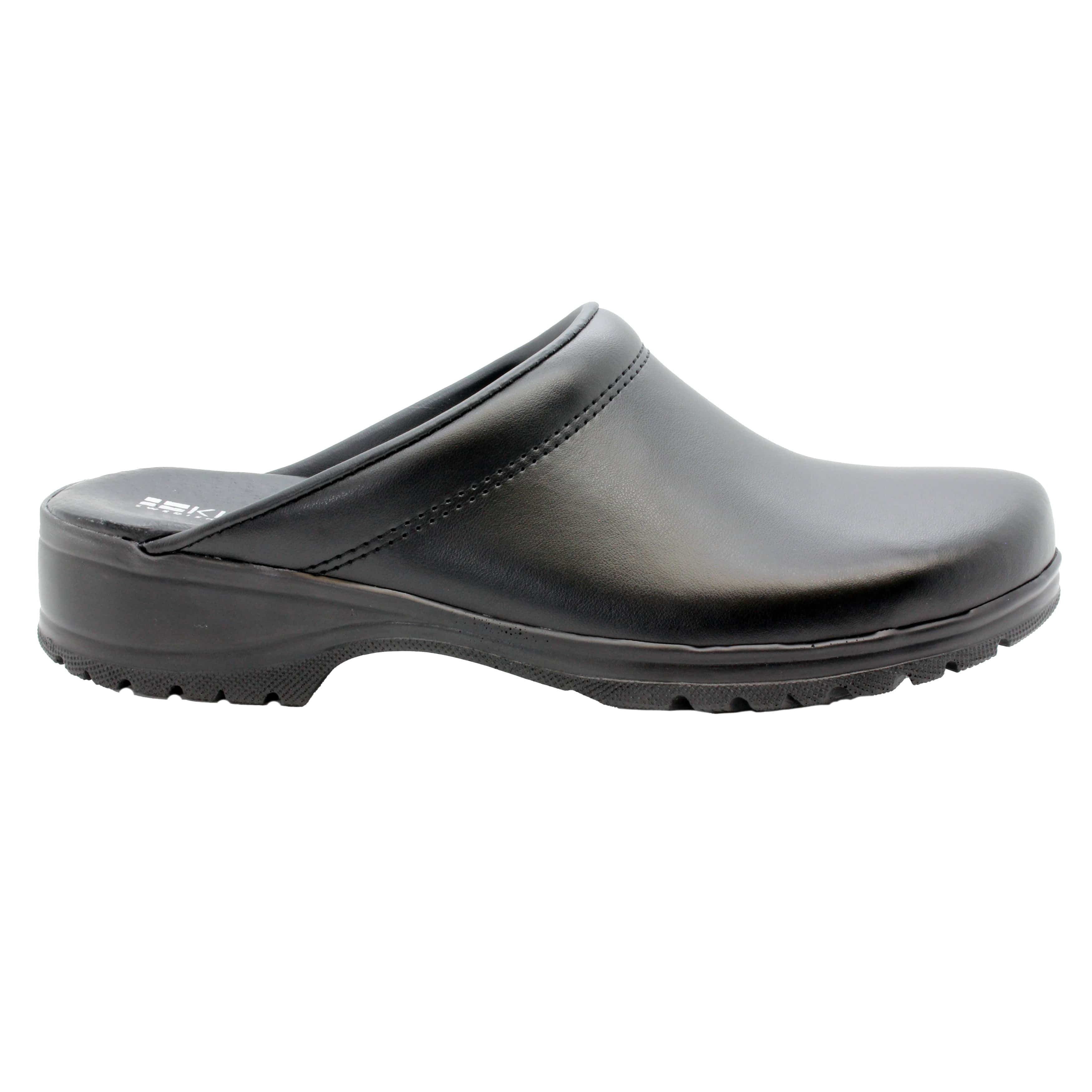 BJORK Flex Pro Open Back Leather Leather Clogs (Black Leather EU-41 ...