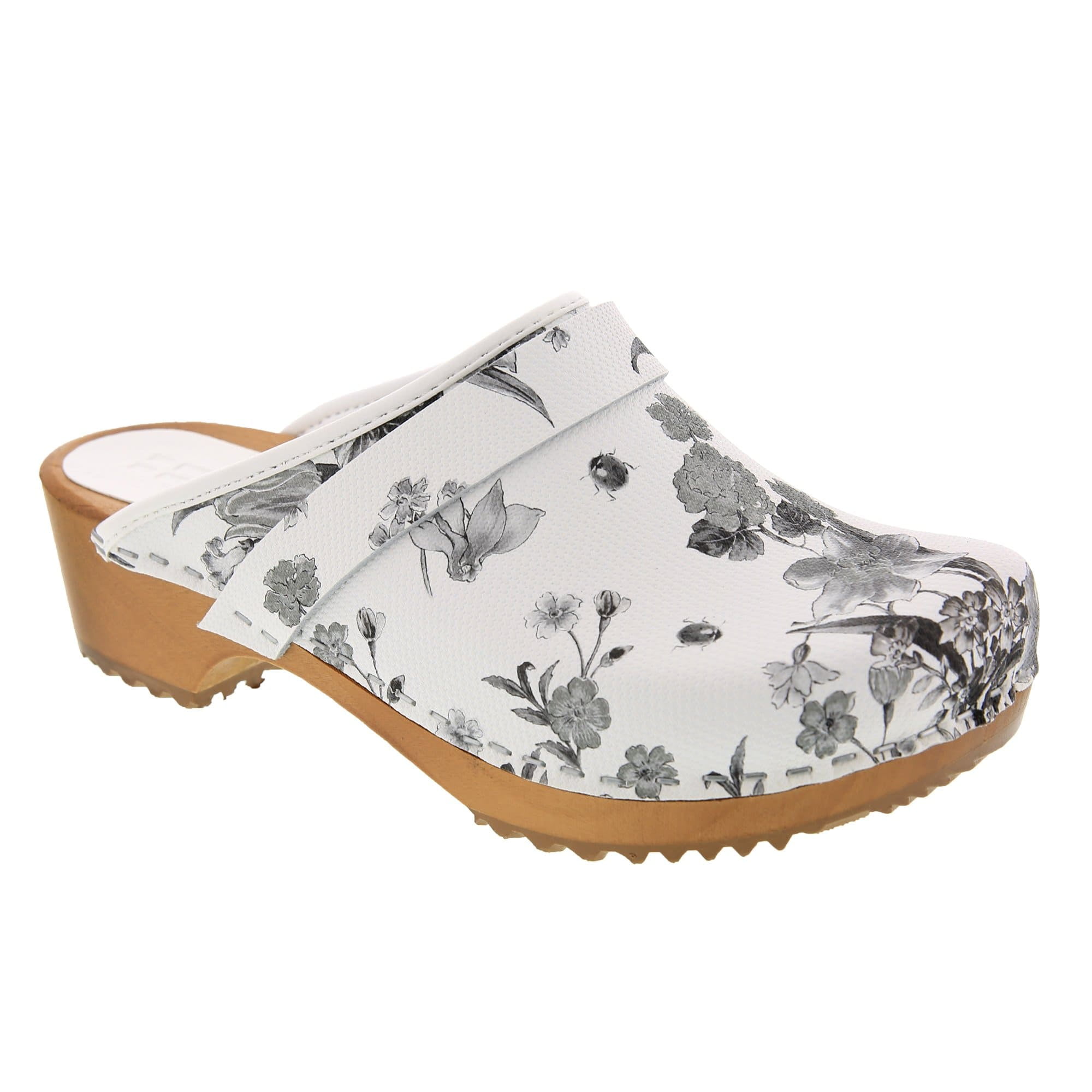 BJORK Maja Open Back Wood Leather Clogs (Aldi - EU39) - Walmart.com