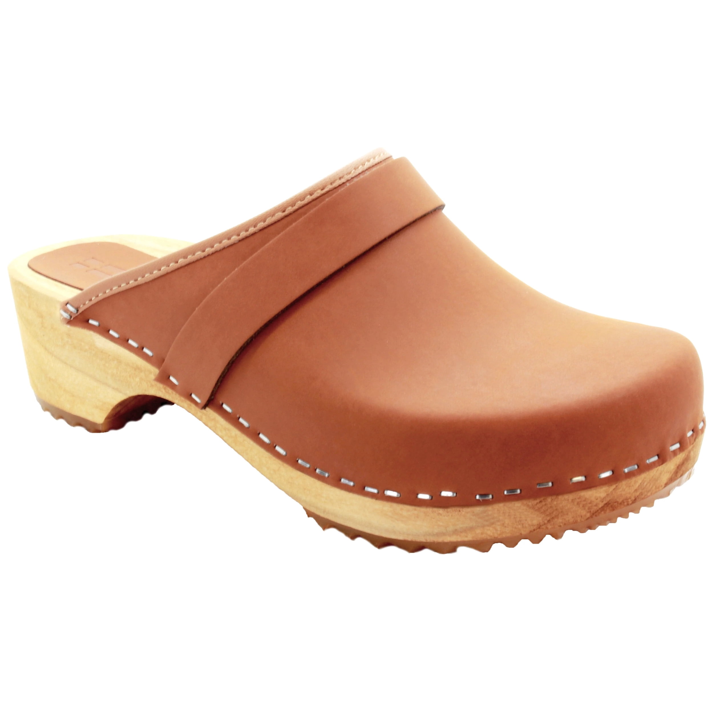 BJORK Maja Wood Open Back in Nubuck Leather - Walmart.com