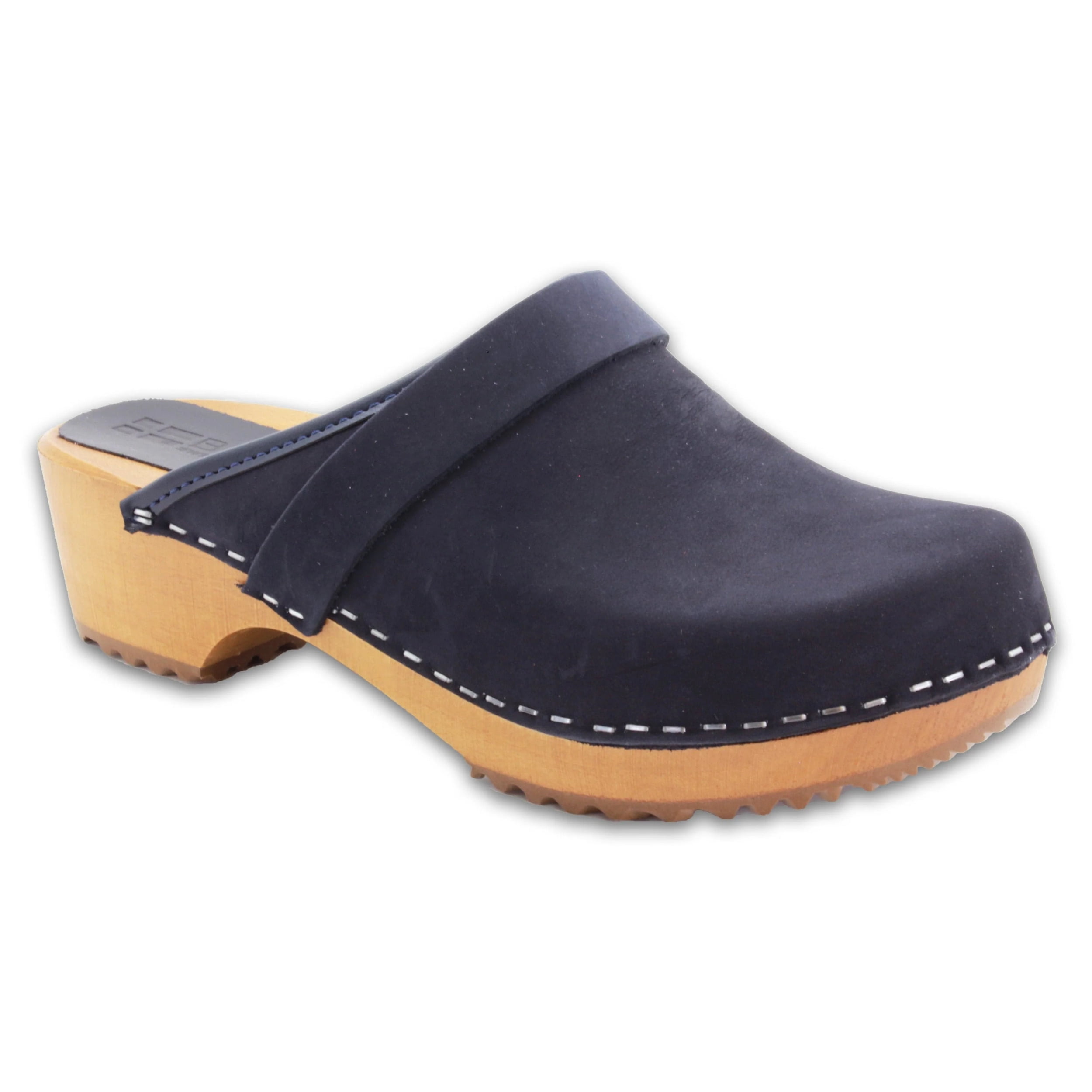 BJORK Maja Wood Open Back in Nubuck Leather - Walmart.com
