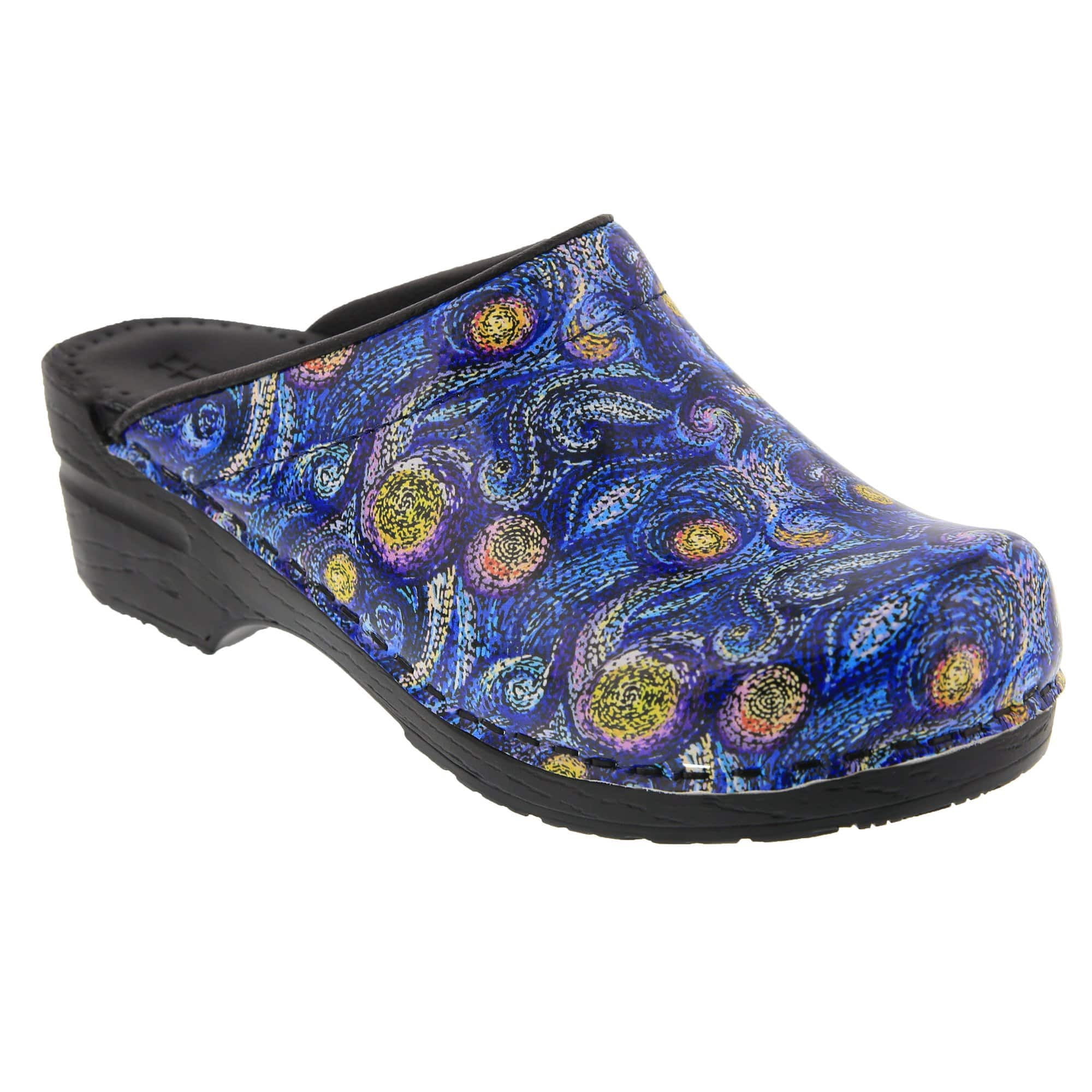 BJORK Starry Open Back Leather Clogs - Walmart.com