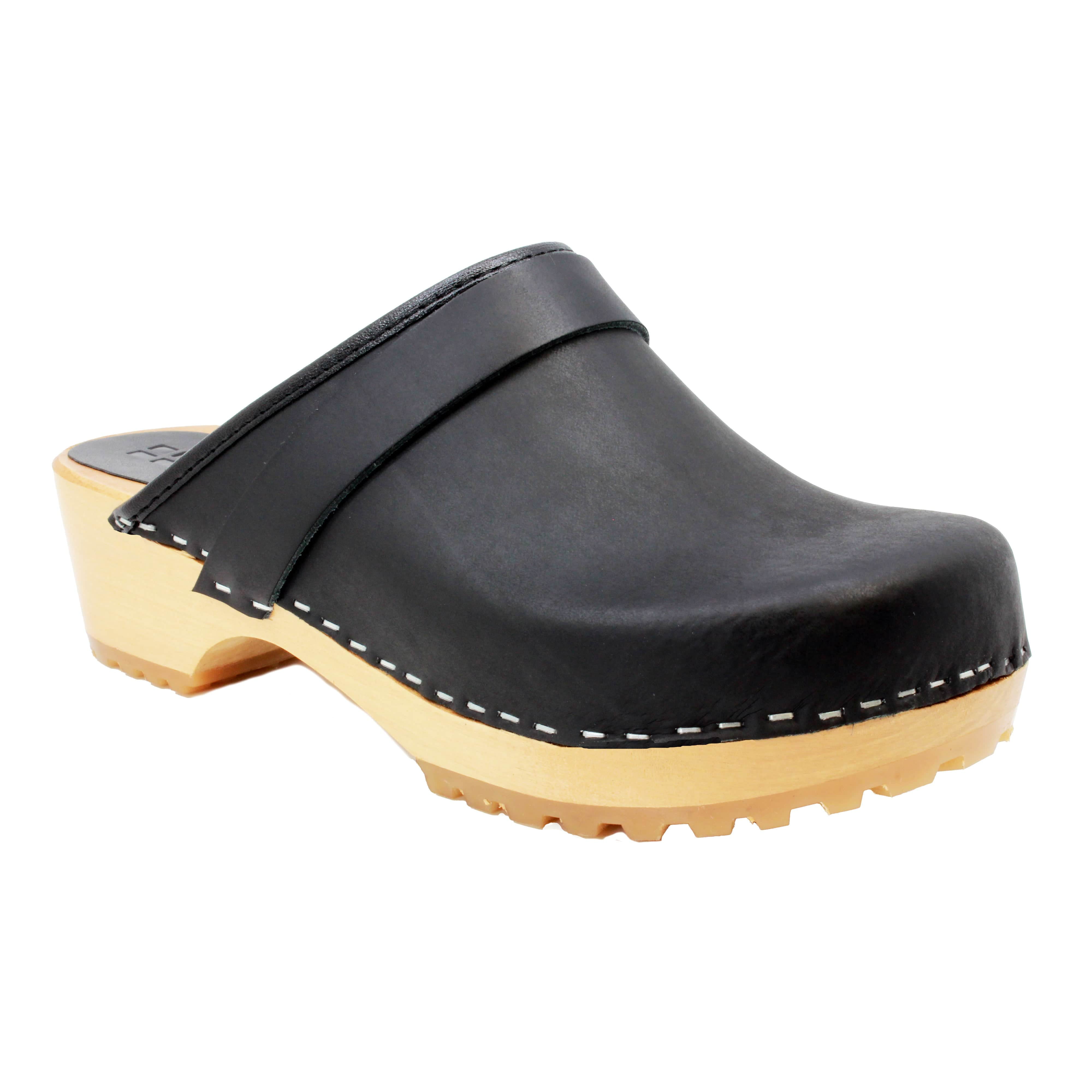 BJORK Wooden Open Back Clog Grip Sole (Black, EU-41) - Walmart.com