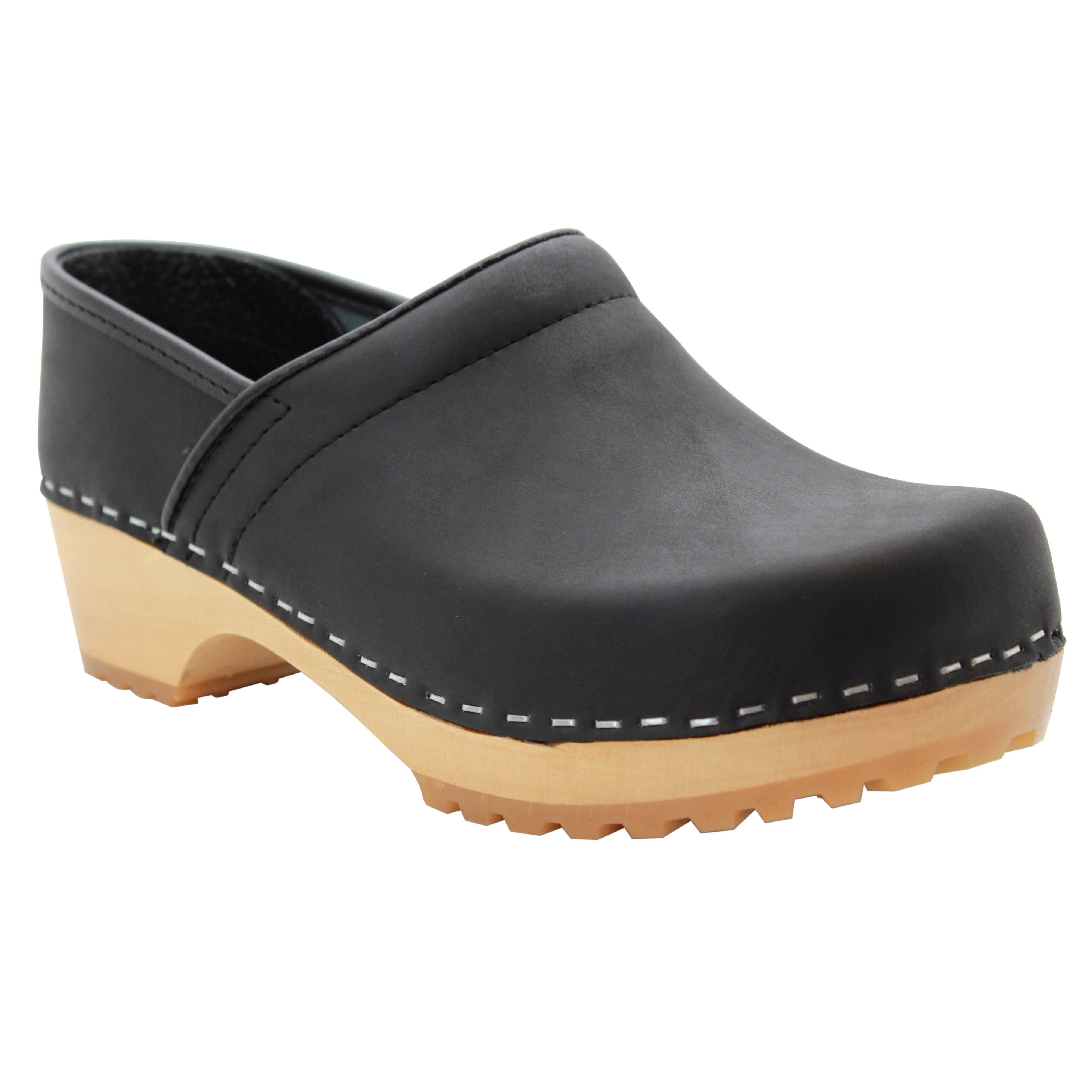 BJORK by KLAGN Tindra Closed Back Wooden Clogs (Black Oiled - EU41) - Walmart.com
