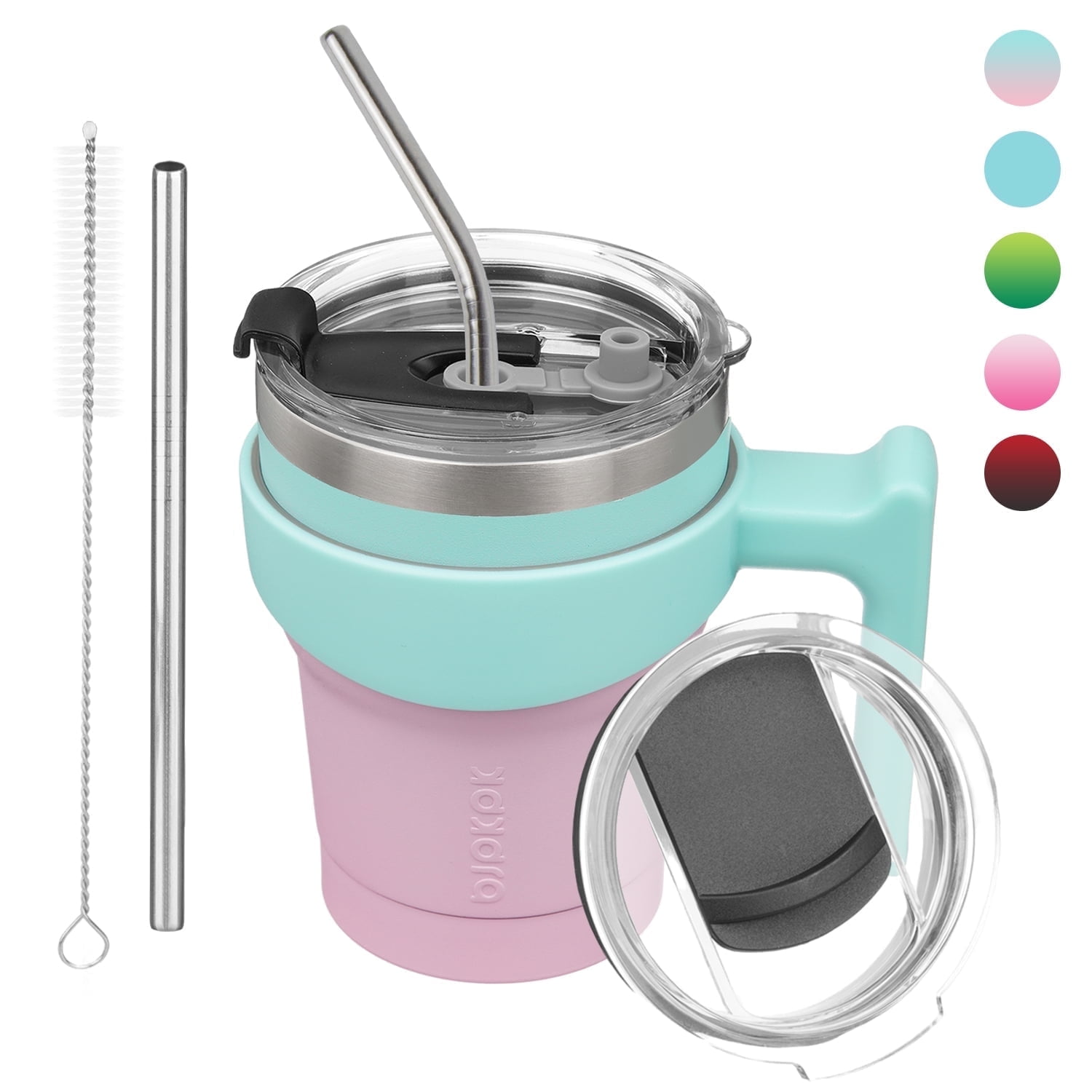 BJPKPK 10oz Travel Coffee Mug,Stainless Steel Insulated Cup with Handle ...