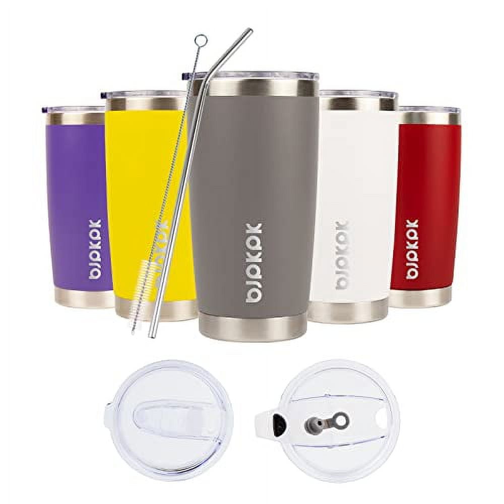 BJPKPK 20 oz Stainless Steel Insulated Tumbler Cup With Lid And Straw ...