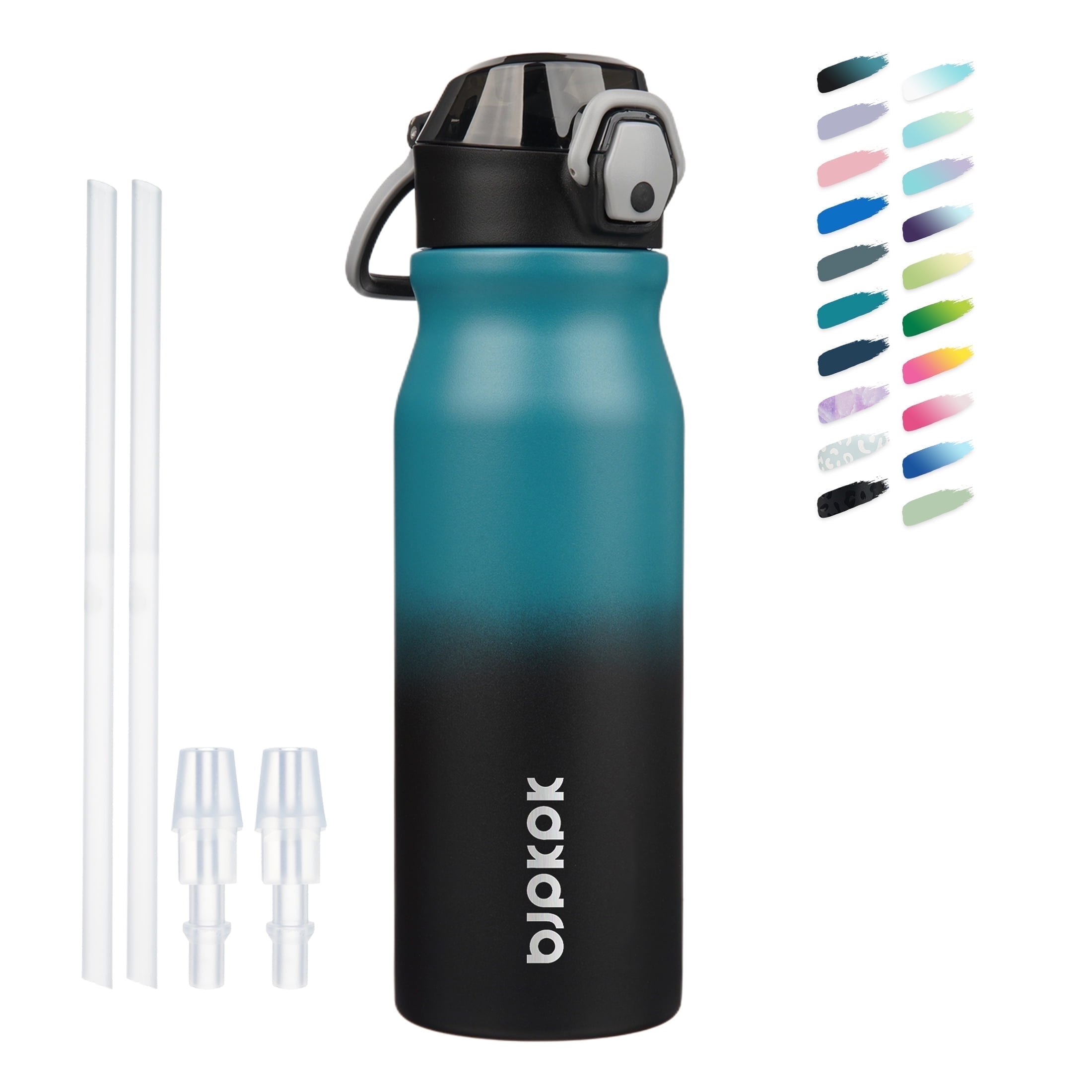 BJPKPK 25oz Stainless Steel Water Bottle with Straw, Insulated Water ...