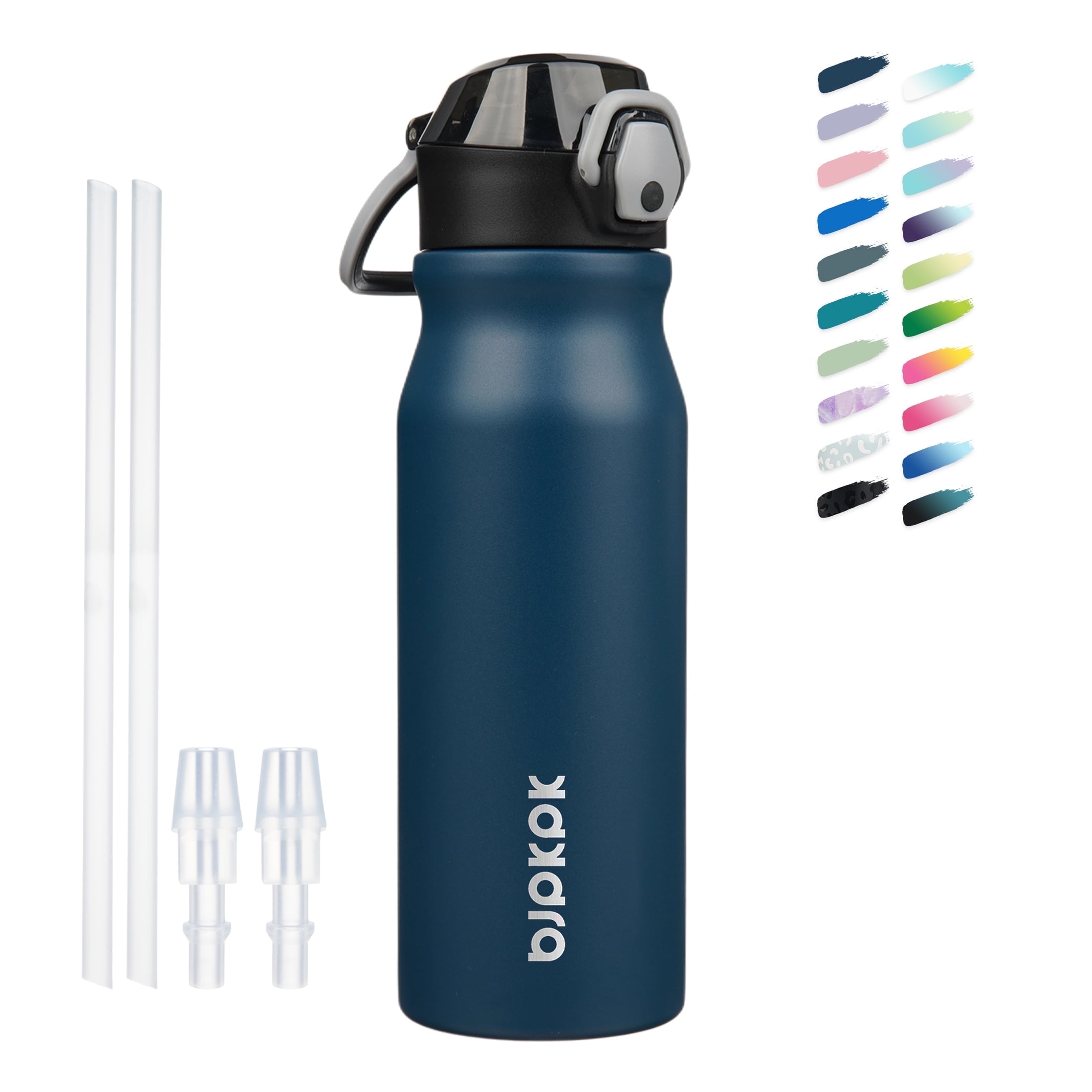 BJPKPK 25oz Stainless Steel Water Bottle with Straw, Insulated Water ...