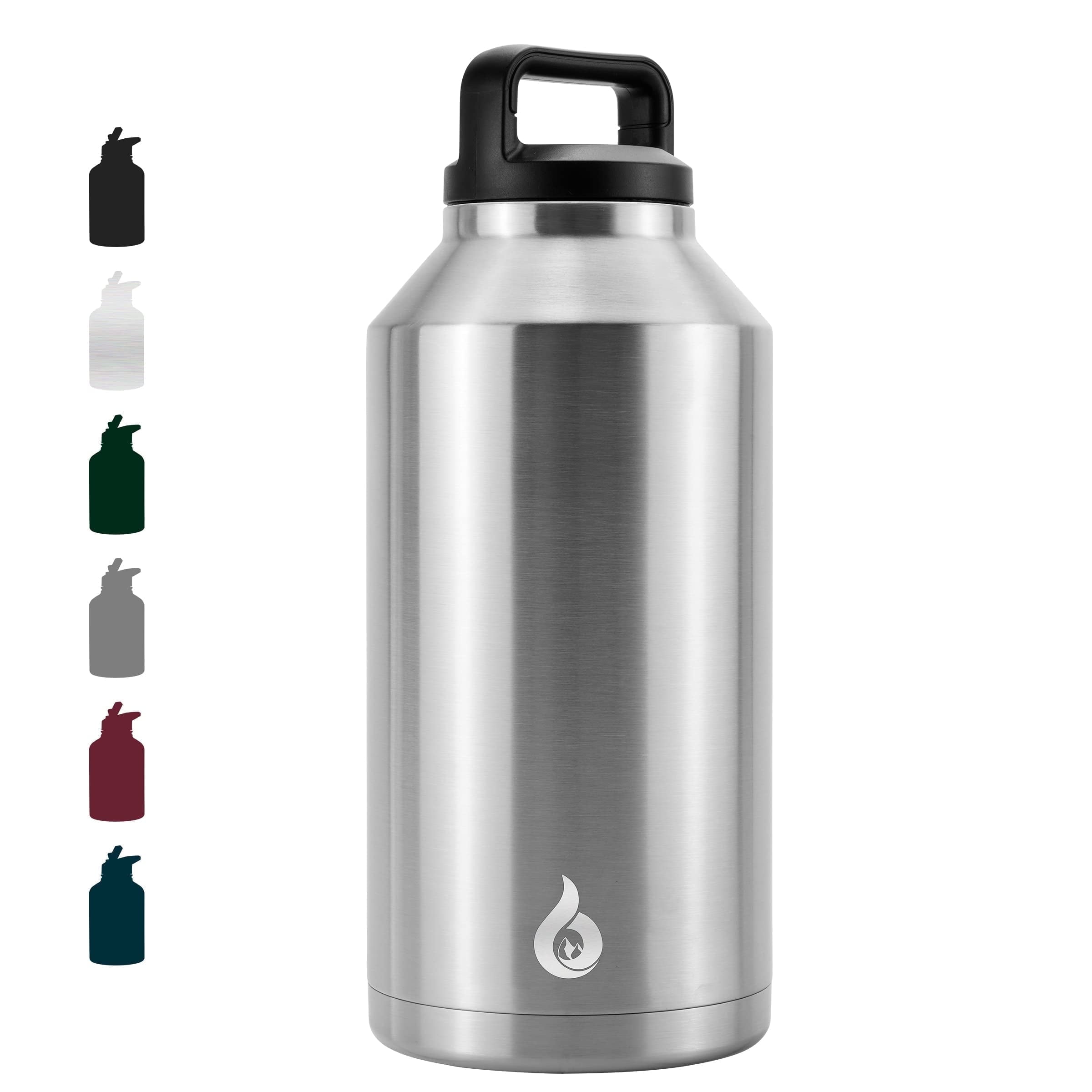 BJPKPK Half Gallon Insulated Water Bottle, 64oz Stainless Steel Water ...