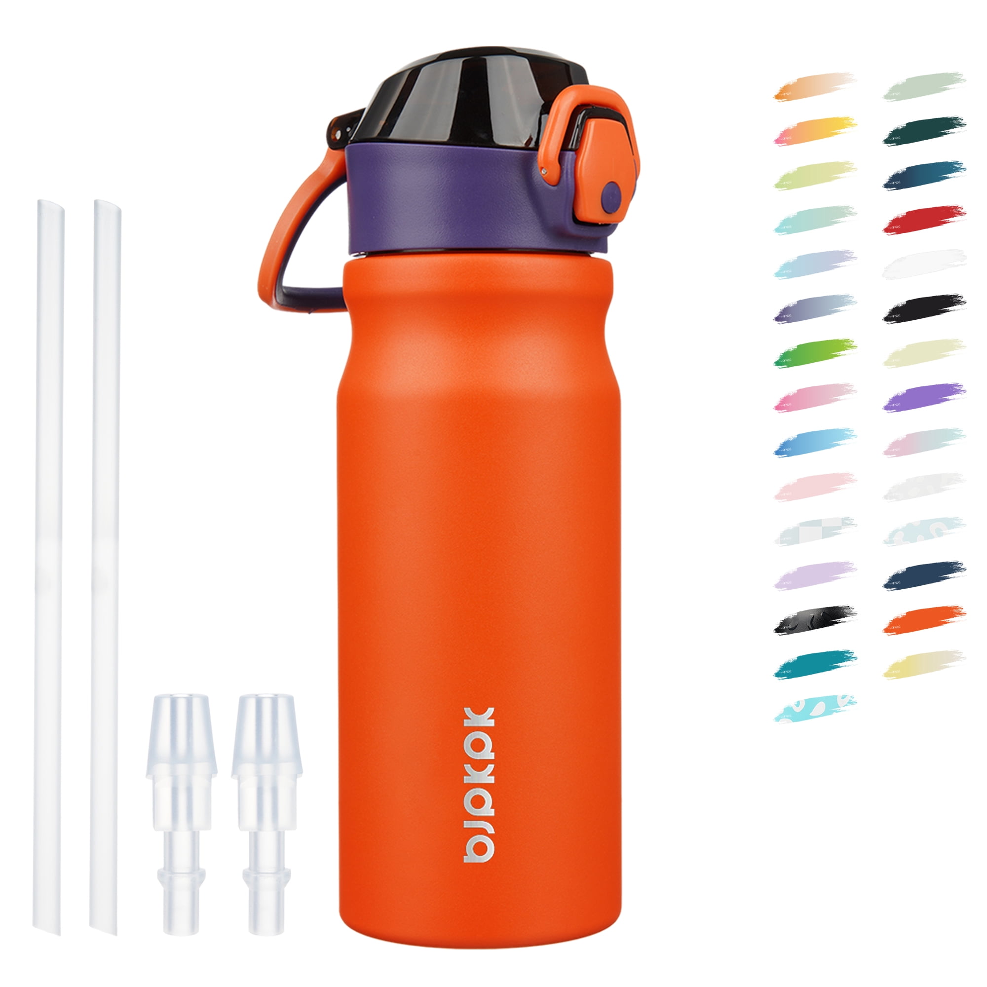 BJPKPK Insulated Water Bottle 18oz Stainless Steel Water Bottles With ...