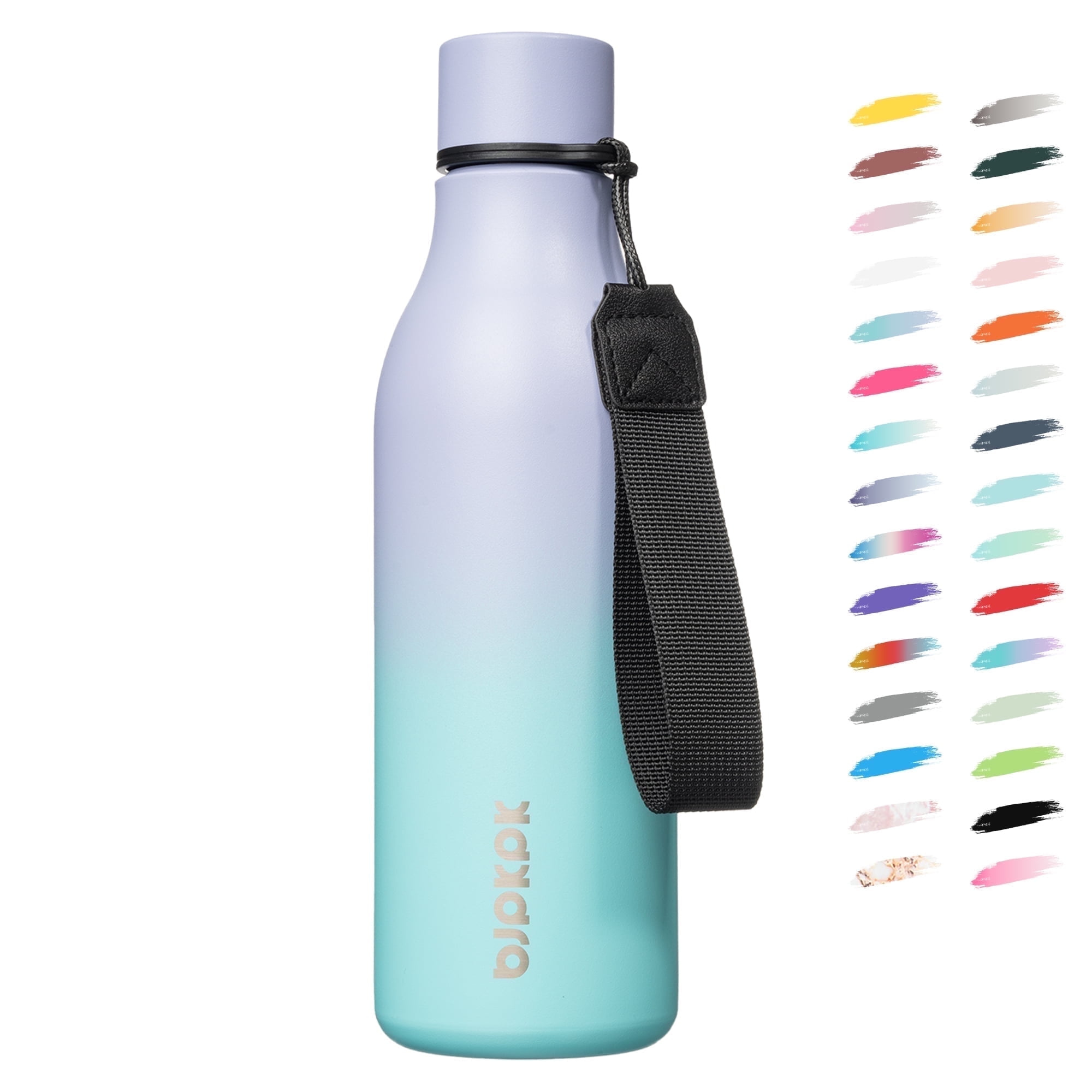 BJPKPK Insulated Water Bottles, 18 oz Stainless Steel Metal Water Bottle with Strap, BPA Free ...