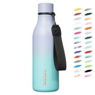 Navaris Crystal Water Bottle - 14oz Glass Gemstone Drink Bottle with ...