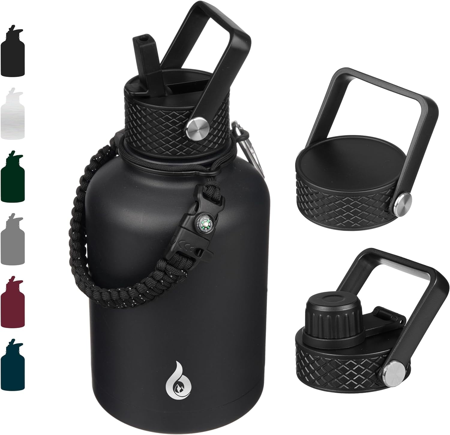 BJPKPK Insulated 50oz Stainless Steel Water Bottle with Straw Lid ...