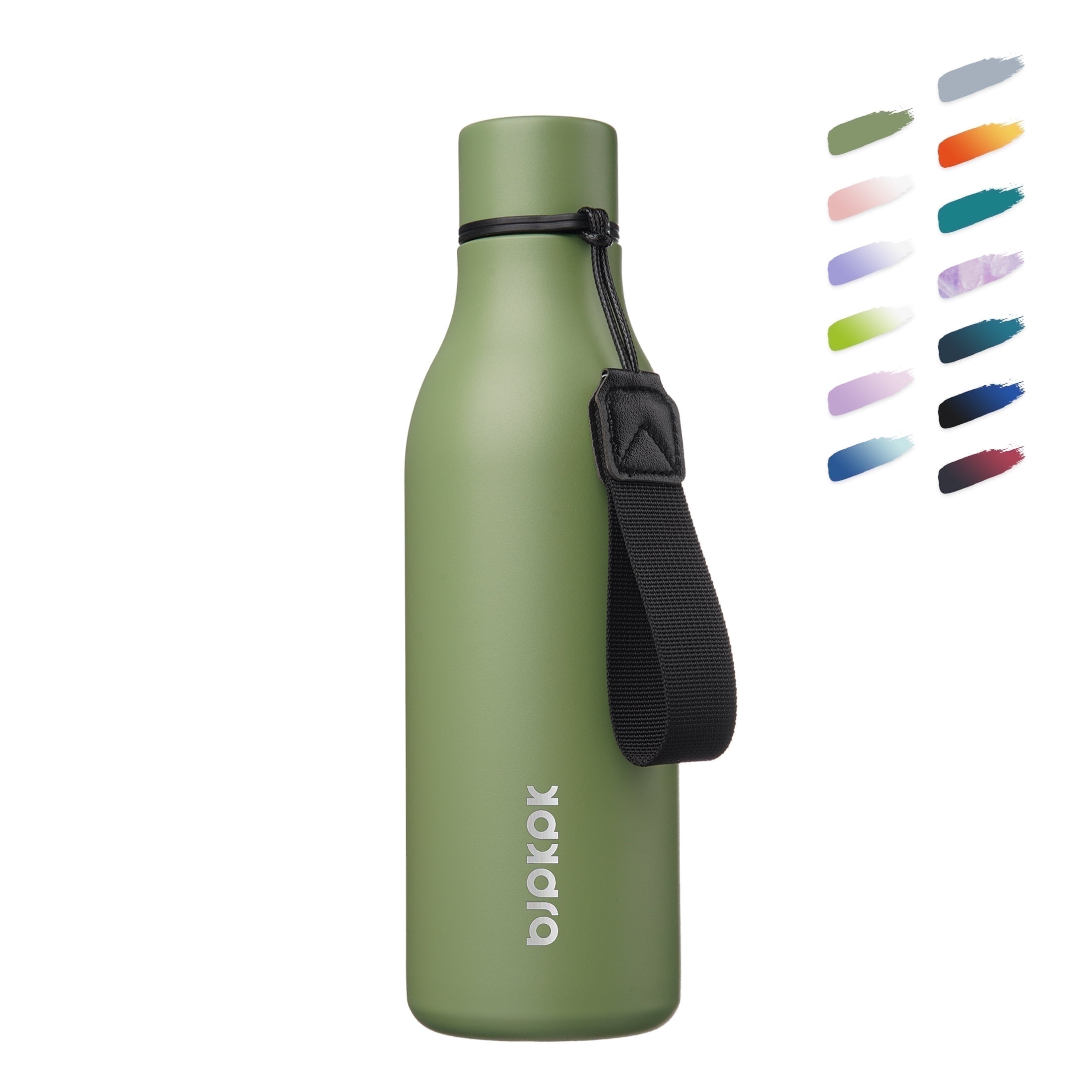 BJPKPK Insulated Water Bottle, 18oz Stainless Steel Flask, Portable ...
