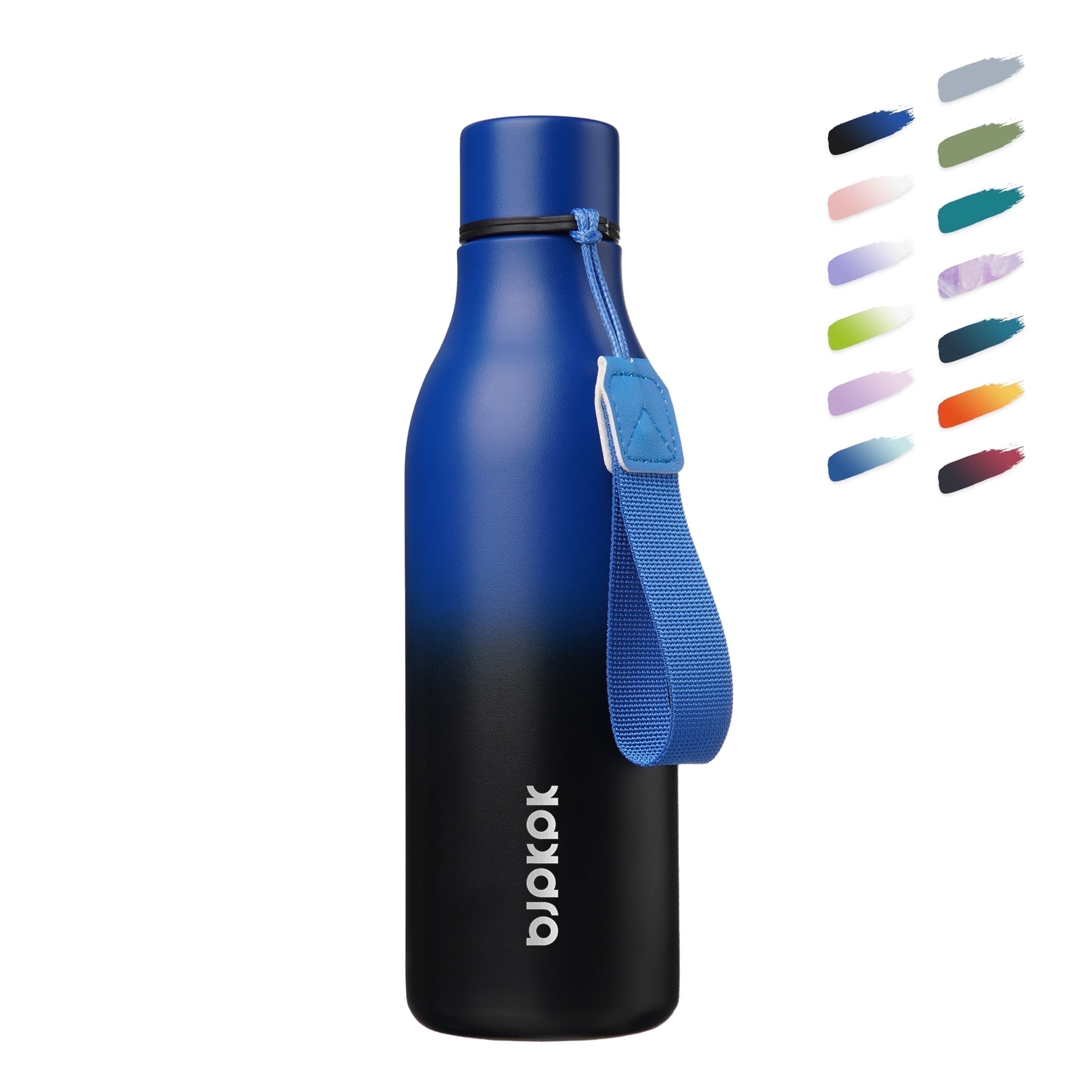 BJPKPK Insulated Stainless Steel Water Bottle with Strap, 18oz, Durable ...