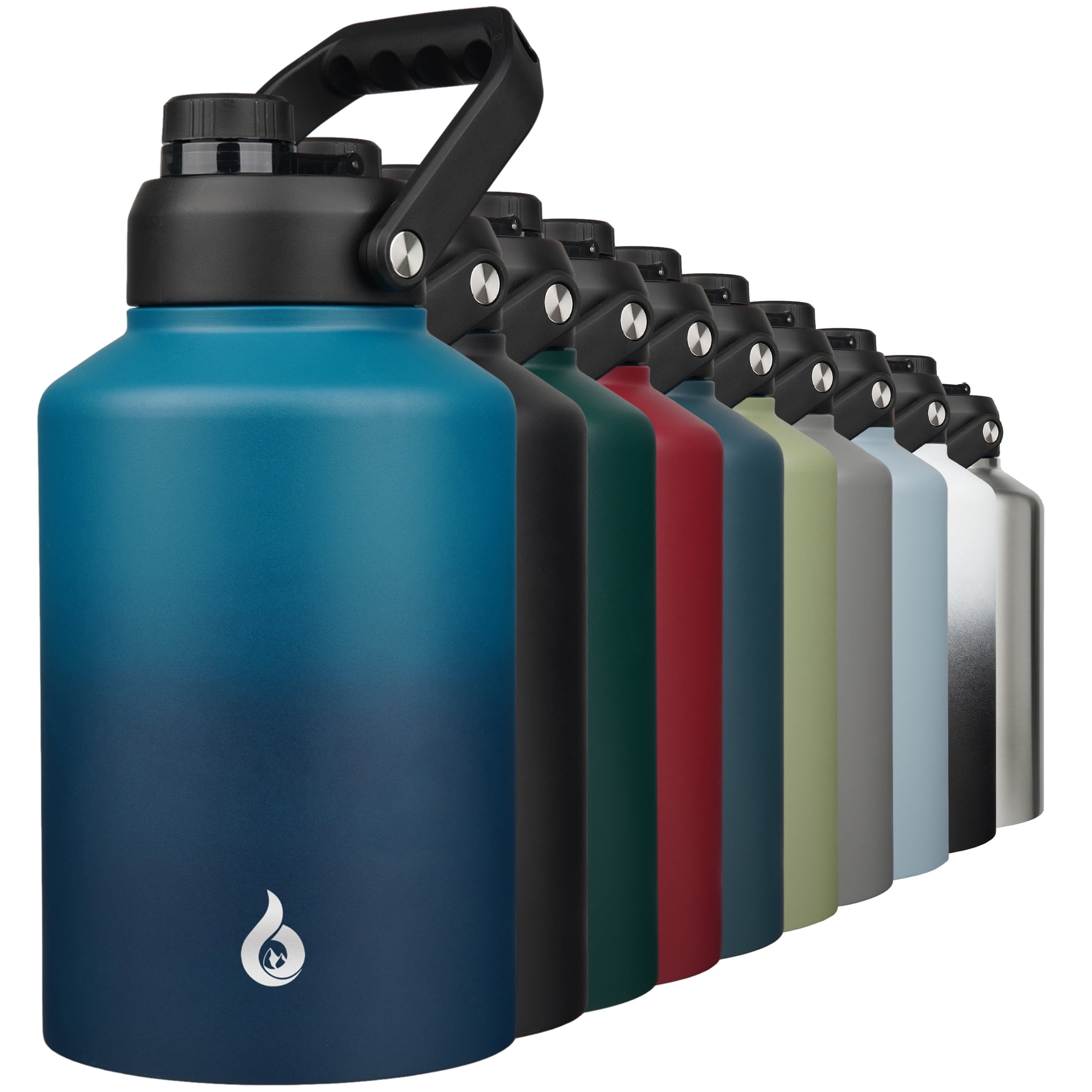 BJPKPK One Gallon Jug with Handle,128oz Insulated Water Bottle, Stainless Steel Metal Flask ...