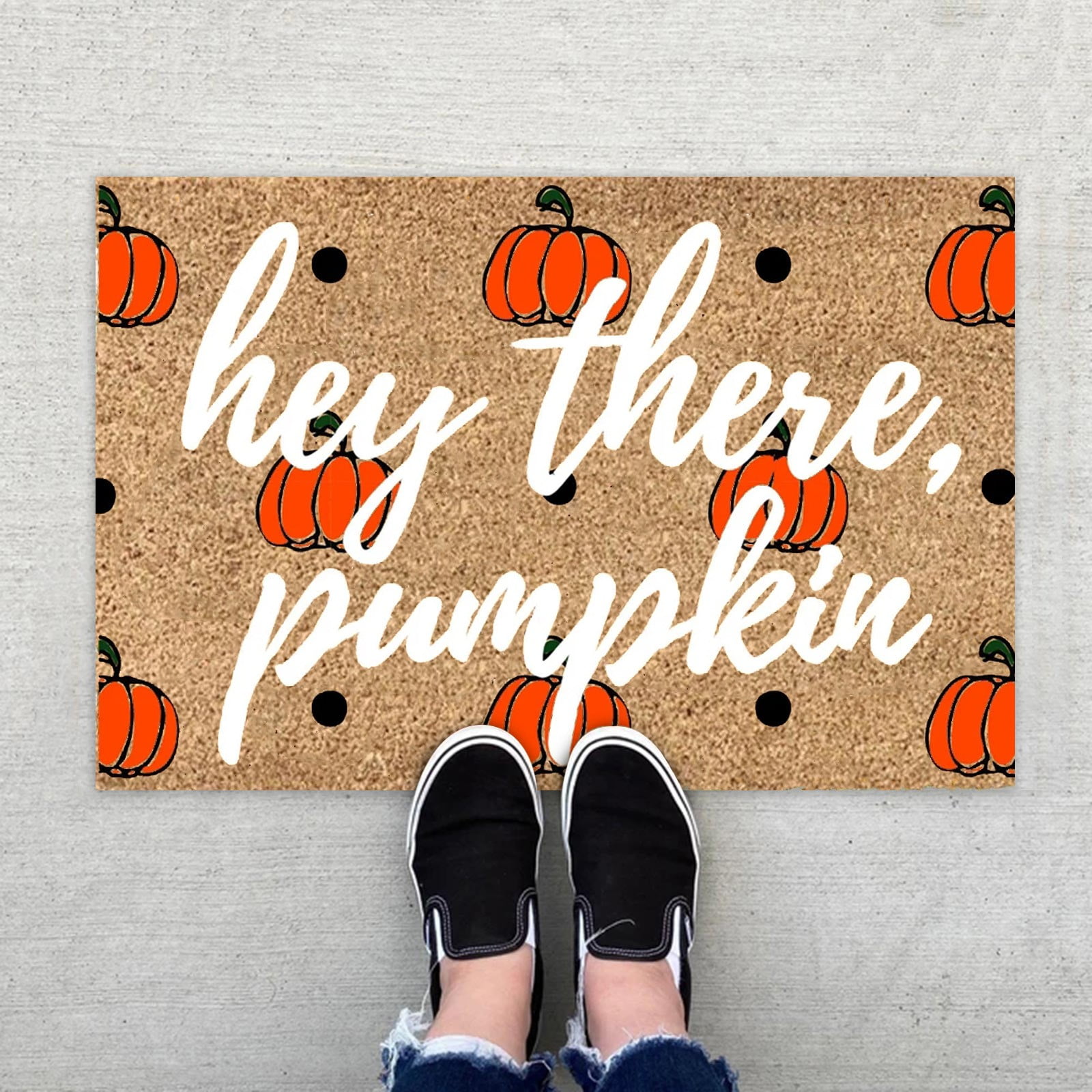 BJUTIR 1 Pcs Autumn Welcome Door Mat Pumpkin Floor Mat Fall Seasonal ...