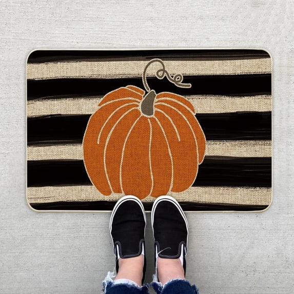 BJUTIR Autumn Welcome Door Mat Pumpkin Floor Mat Fall Seasonal ...