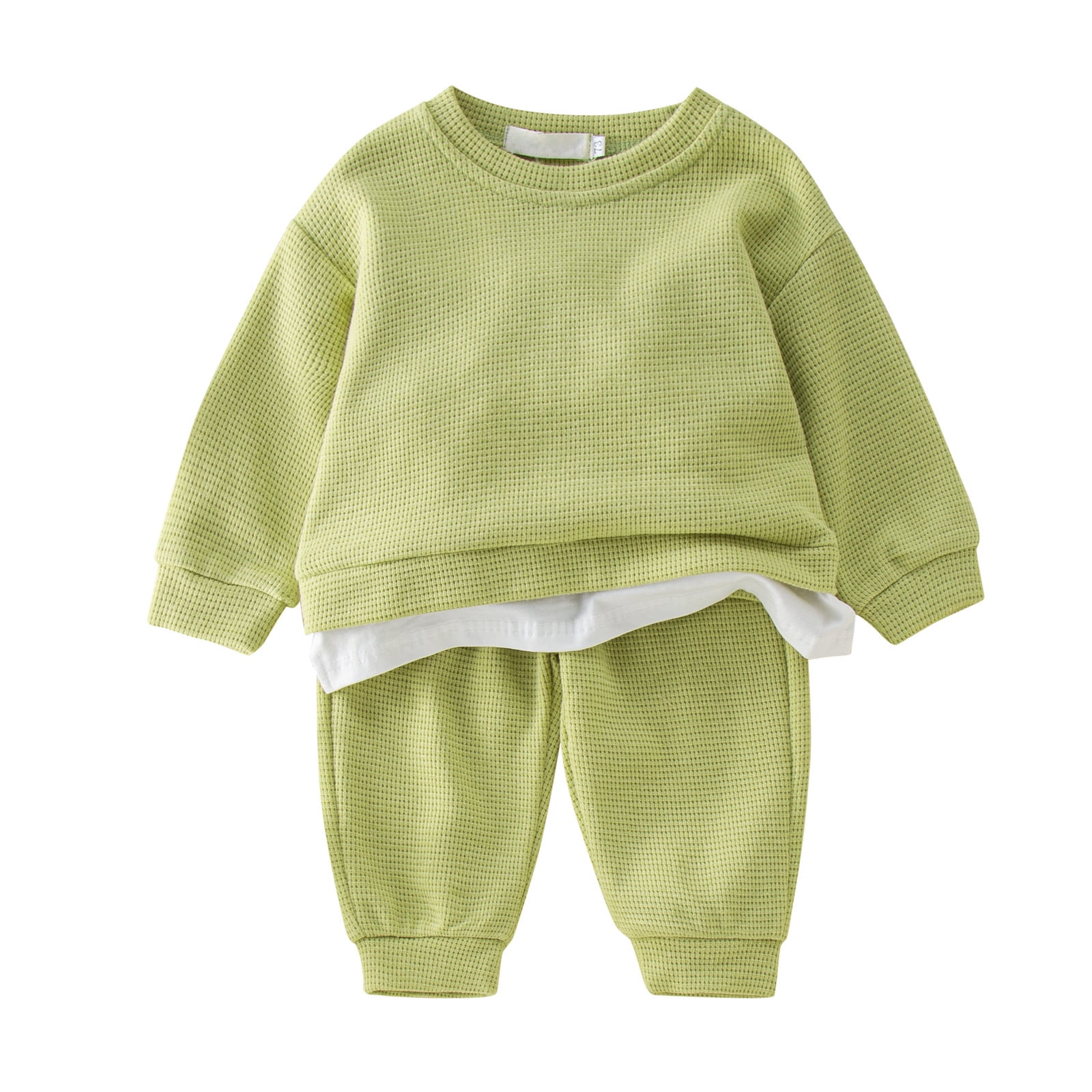 BJUTIR Baby Boys Outfit Sets Wear Kids Knitted Outfits Ribbed Set Baby Tracksuit Clothes Sports ...