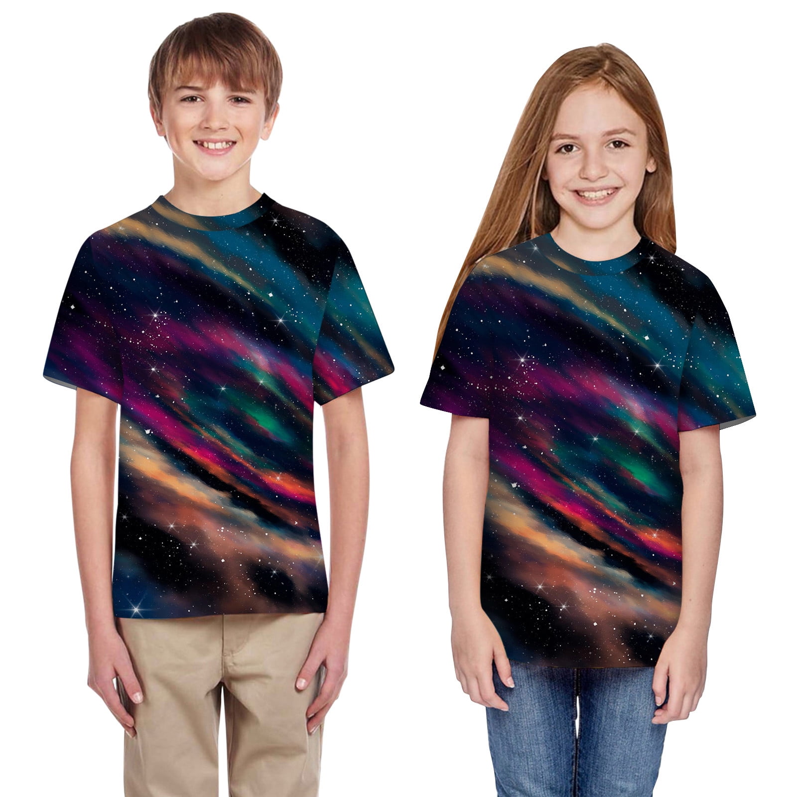 BJUTIR Boys Girls Toddler Tops Galaxy Tops Clothes T-Shirt Casual Print ...