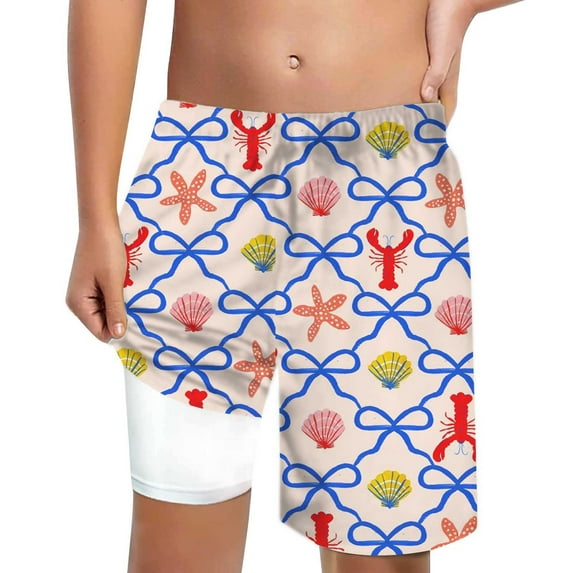 BJUTIR Boys Swim Trunks Swimwear Swimsuits With Drawstring Comfortable ...