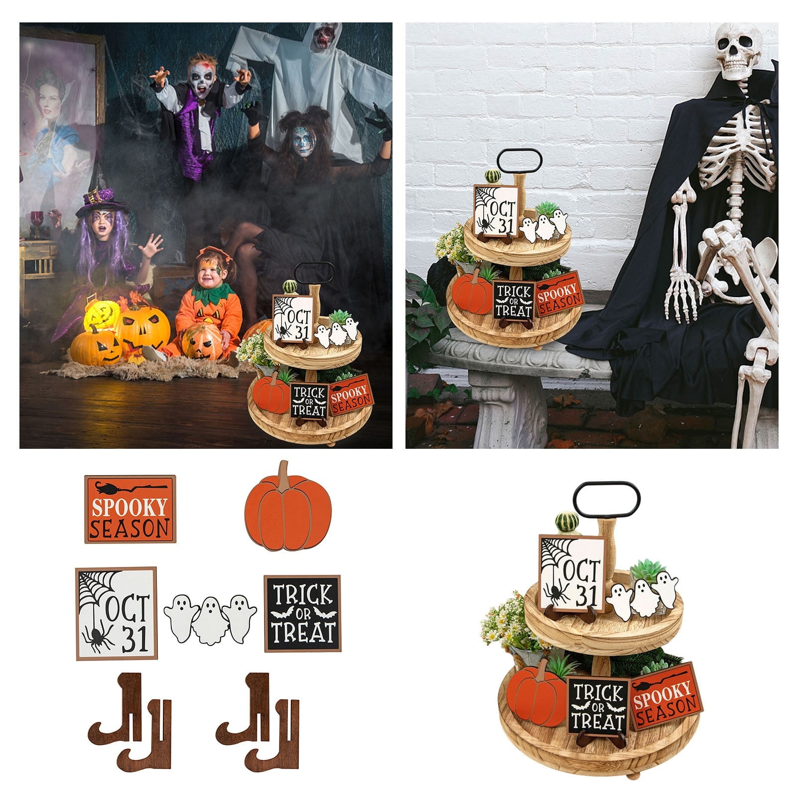 BJUTIR Decorations Trays Supplies 1 Set Of Tiered Tray Decorations ...