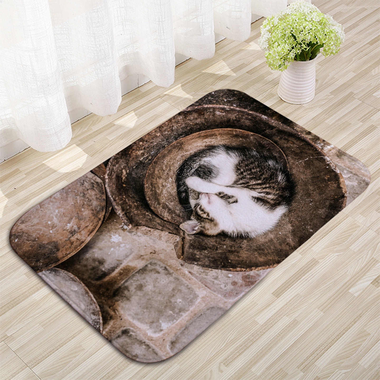 Door Mat Fun Door Dog Mat Welcome Entrance Anti Slip Indoor Rubber Door ...