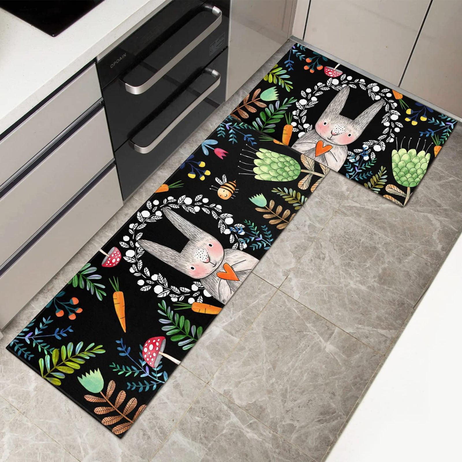 BJUTIR Doormat In Home Easter Kitchen Rugs And Mats Set Of 2 Cushioned ...