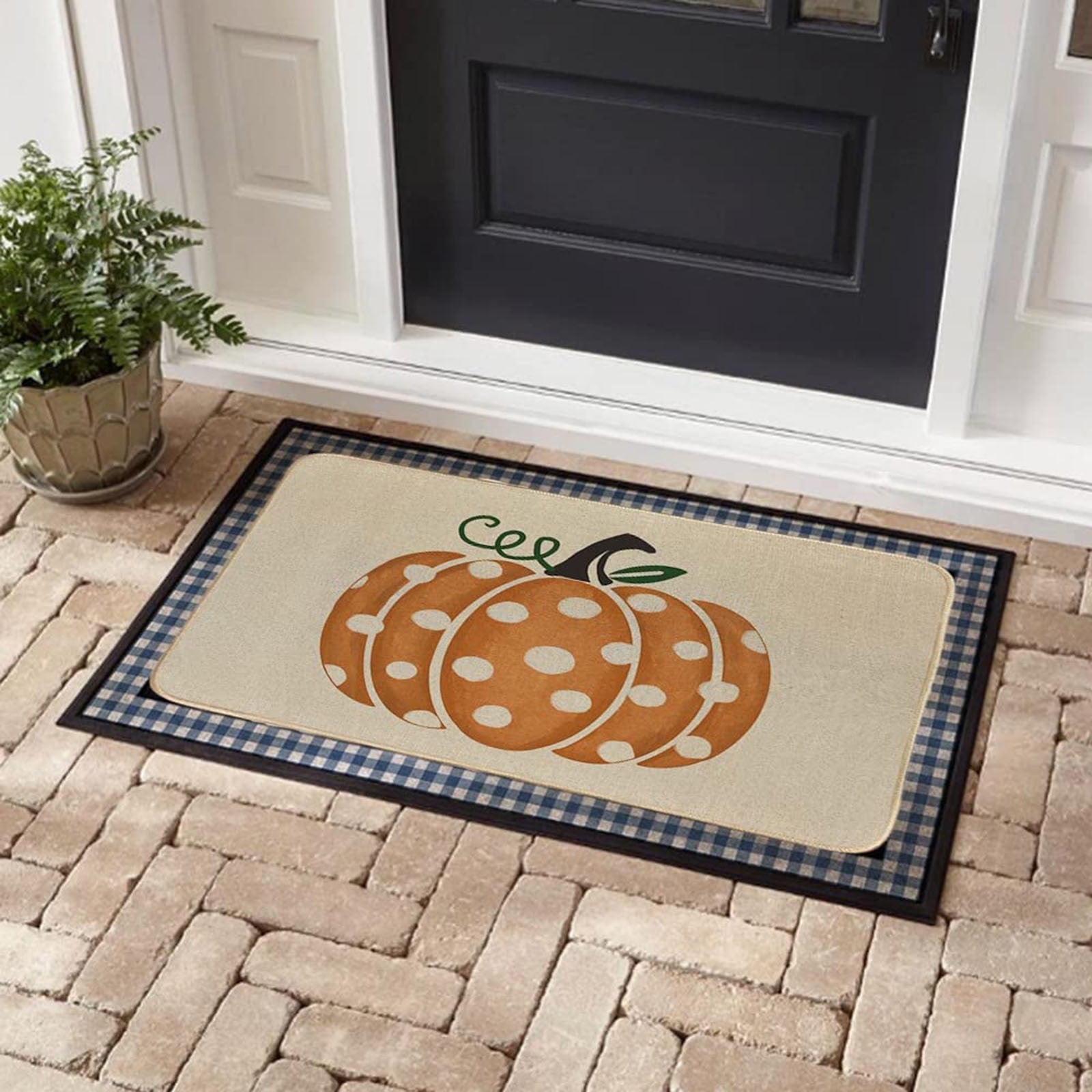 BJUTIR Fall Decor, Non Slip Door Mat, Happy Fall Yall, Autumn Buffalo ...