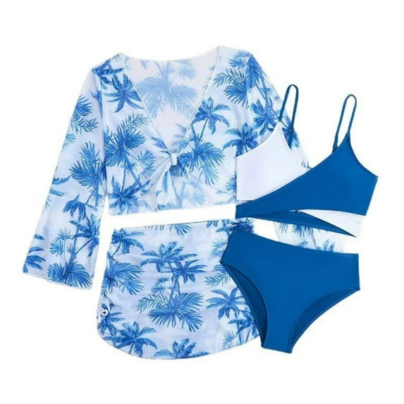 BJUTIR Girls Bathing Suits Children'S 4 Piece Swimsuit Skintight ...