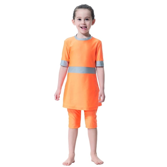 BJUTIR Girls Bathing Suits Full Coverage Swimwear Long Sleeve Swim With ...