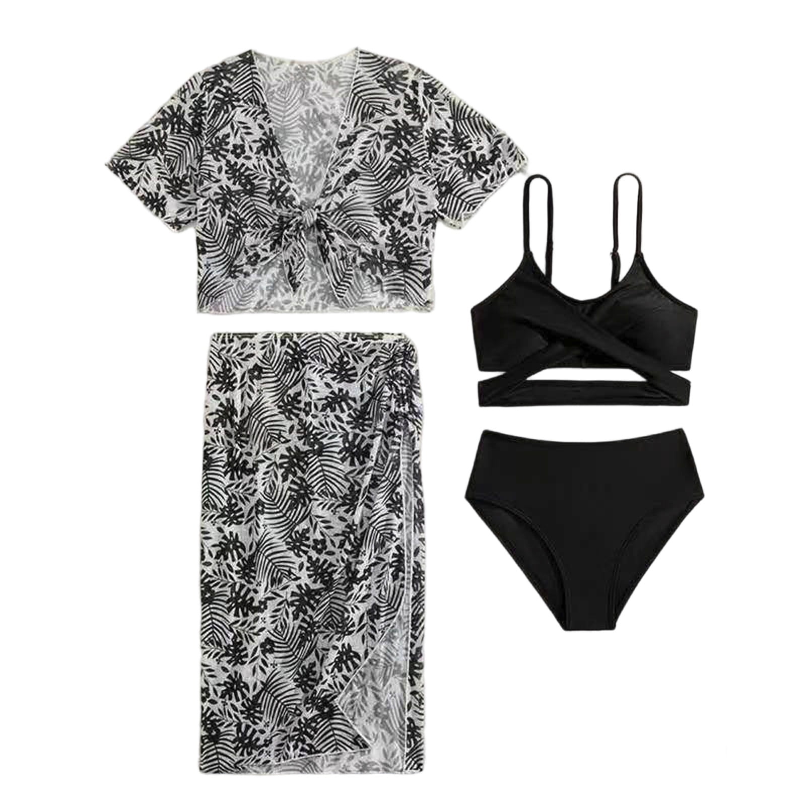 BJUTIR Girls Bathing Suits Stylish Floral Print Bikini Set Two Piece ...