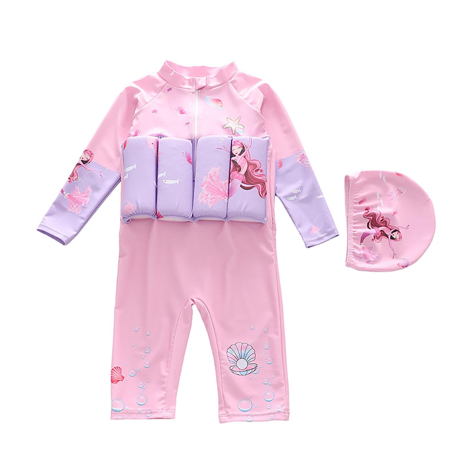 BJUTIR Girls Bathing Suits Swimsuit With Buoyancy Surfing Rash Guard ...