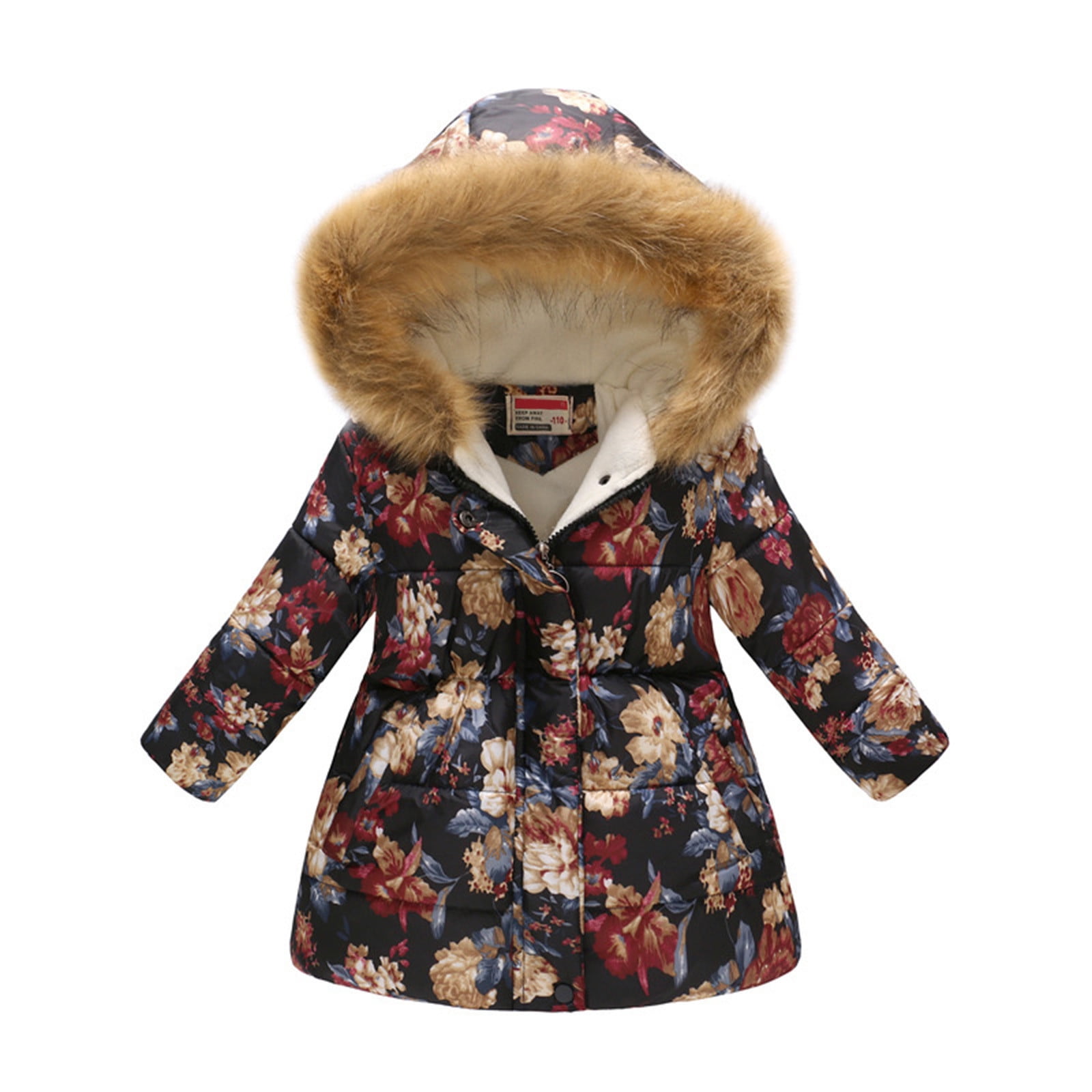 BJUTIR Girls Coat Cute Outwear Toddler Baby Kids Girls Winter Thick Warm Hooded Windproof Coat ...