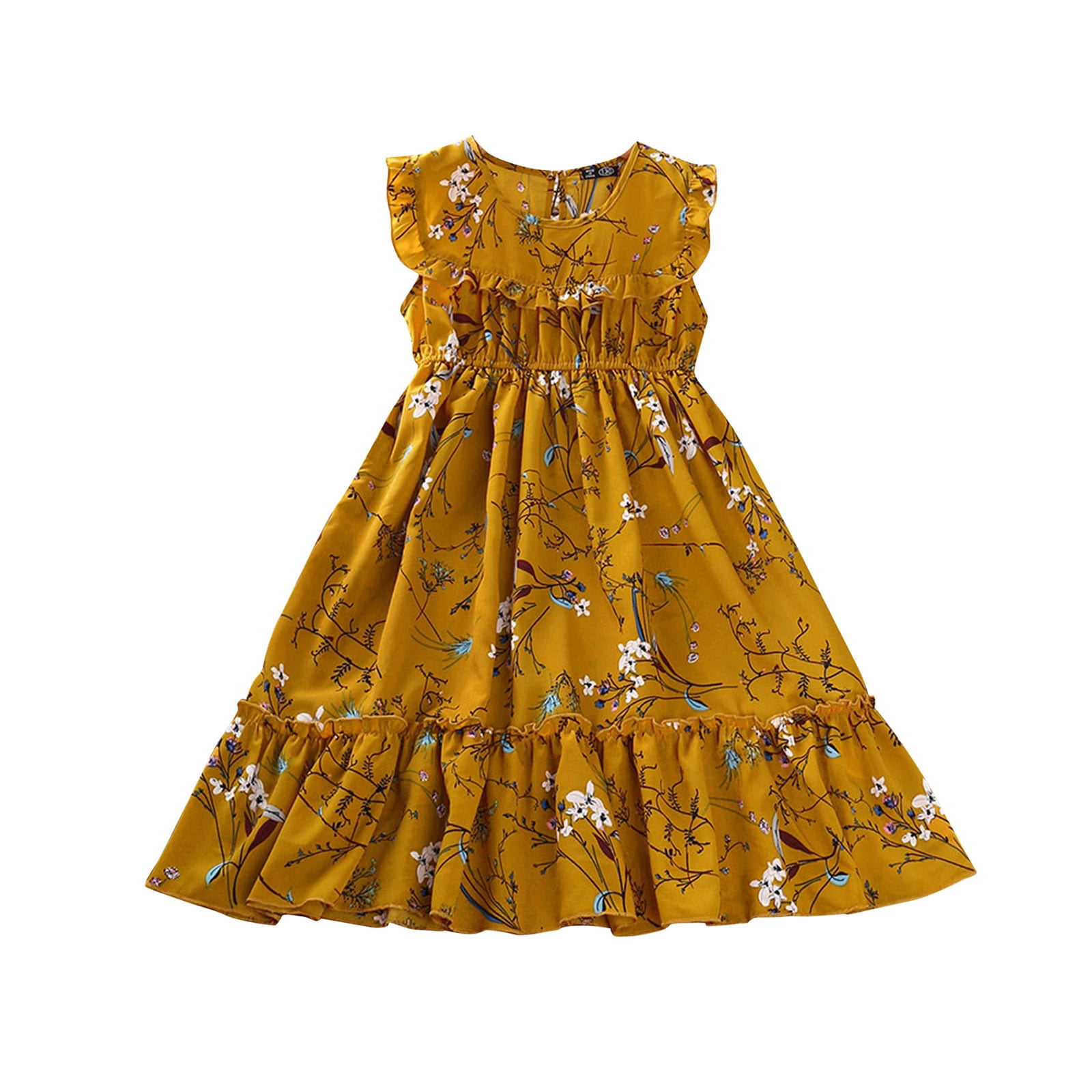 BJUTIR Girls Dresses Casual Dress Summer Scoop Neck Sleeveless Flowy ...