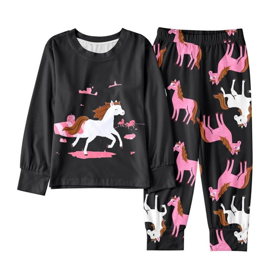 BJUTIR Girls Pajamas Set Winter Long Sleeve Sleepwear With Cartoon ...