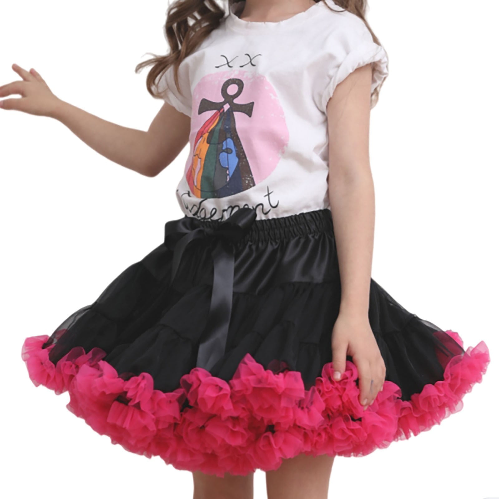 BJUTIR Girls Skirts Ballet Tutu Skirt Layered Party Dress Up For ...