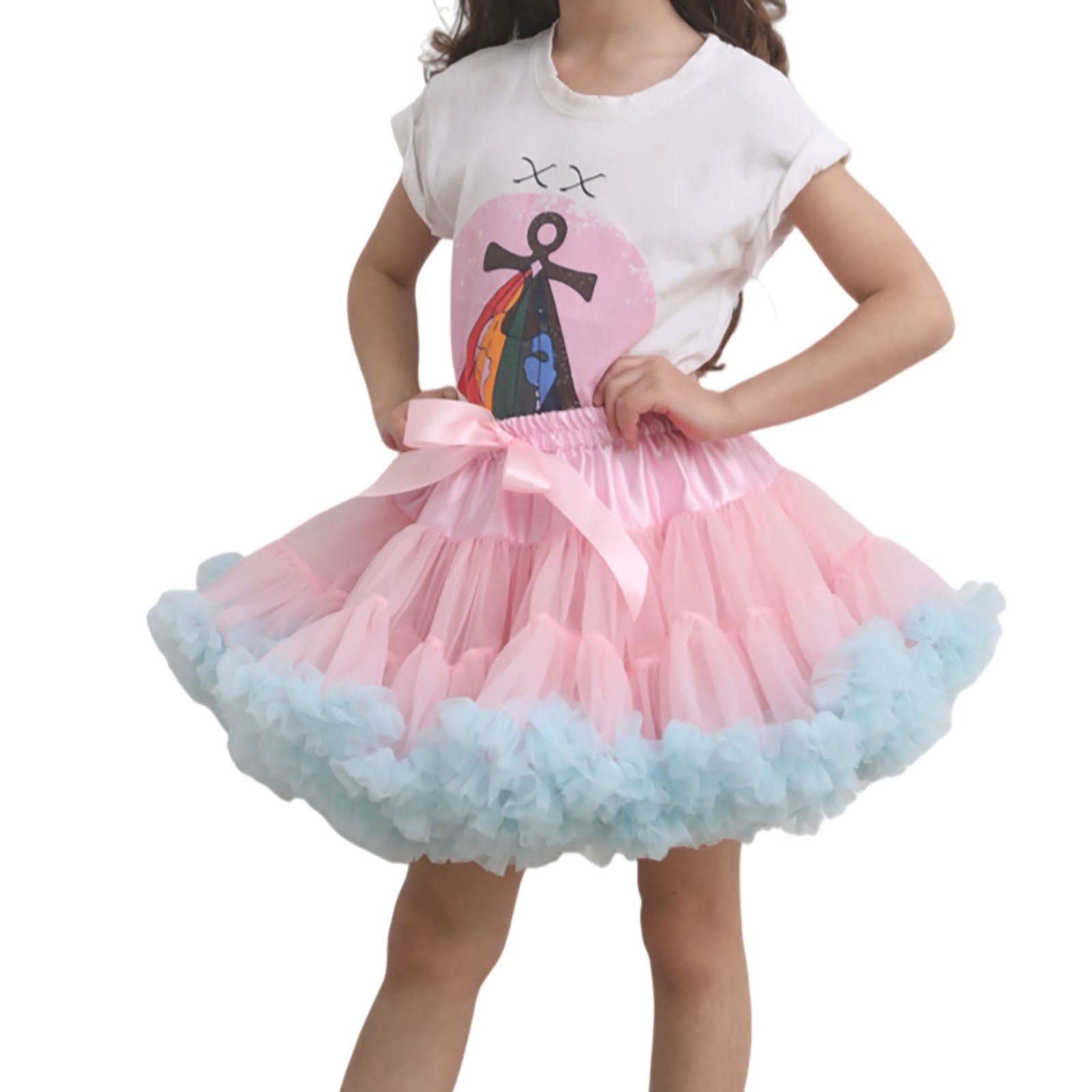 BJUTIR Girls Skirts Ballet Tutu Skirt Layered Party Dress Up For ...