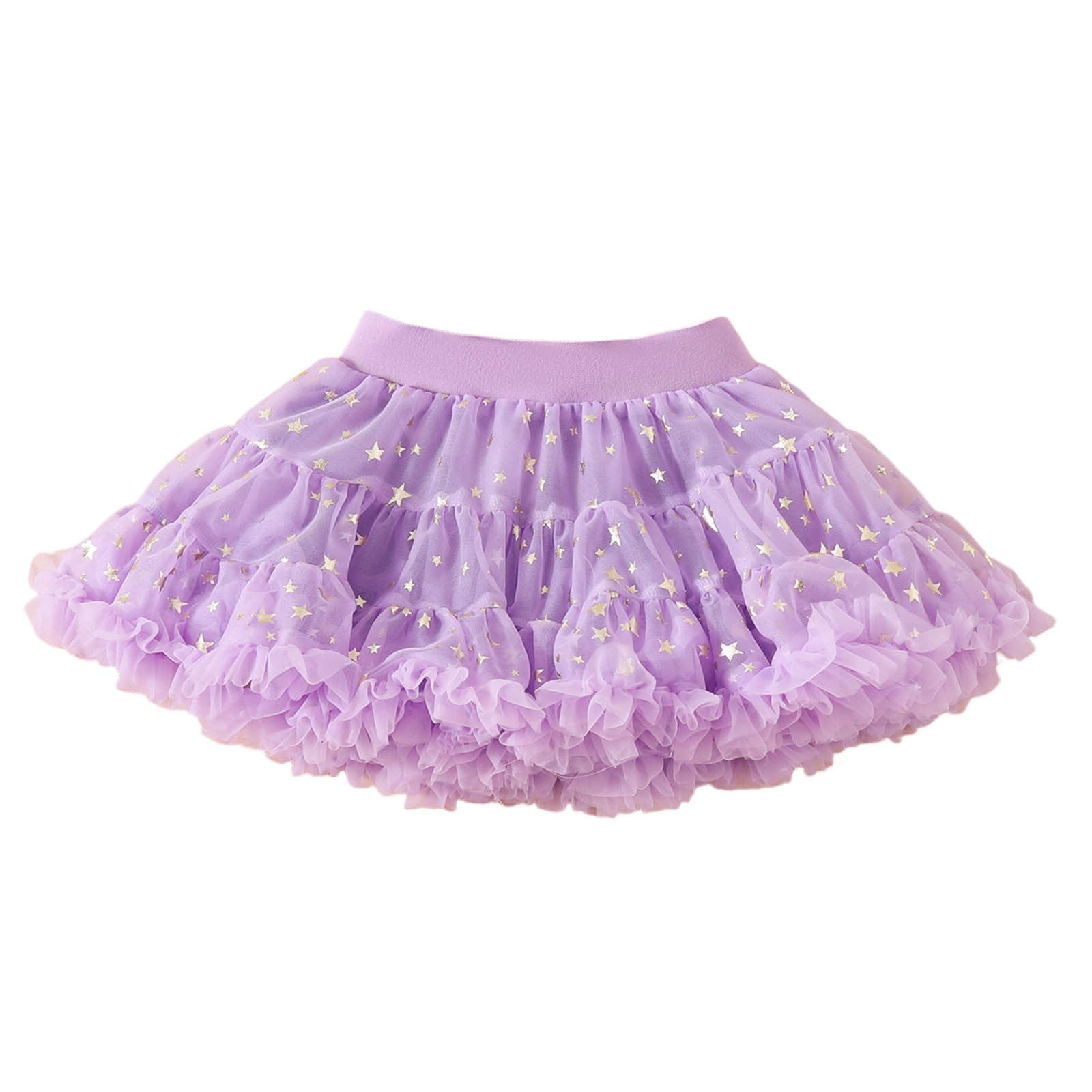BJUTIR Girls Skirts Party Tutu Skirt With Star Sequins Layered Dress ...