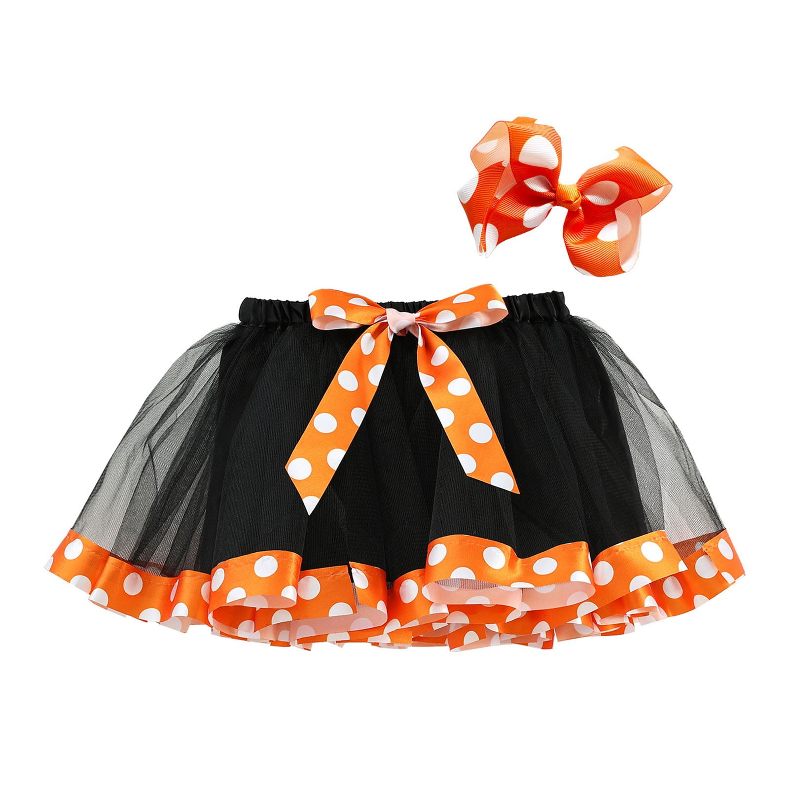 BJUTIR Girls Skirts Polka Tutu Skirt Layered Party Dress With Bow For ...