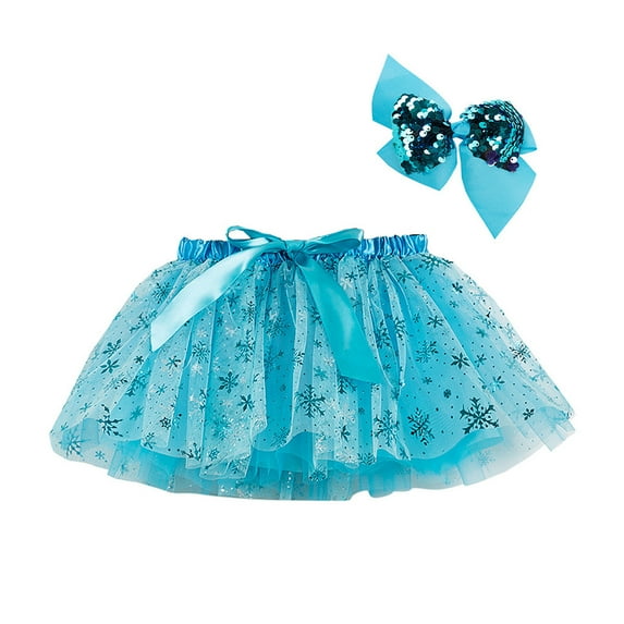 BJUTIR Girls Skirts Splice Kids Skirt+Bow Ballet Dance Hairpin Party ...