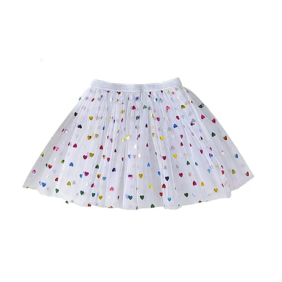 BJUTIR Girls Tutu Skirt Toddlers Baby Summer Casual Rainbow Elastic ...