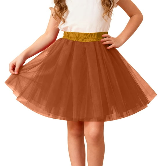 BJUTIR Girls Tutu Skirts With Elastic Waistband Layered Dance Skirt For ...