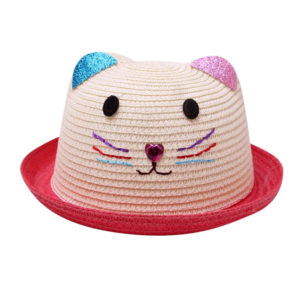 BJUTIR Kids Caps Summer Baby Cartoon Children Breathable Hat Straw Hat ...
