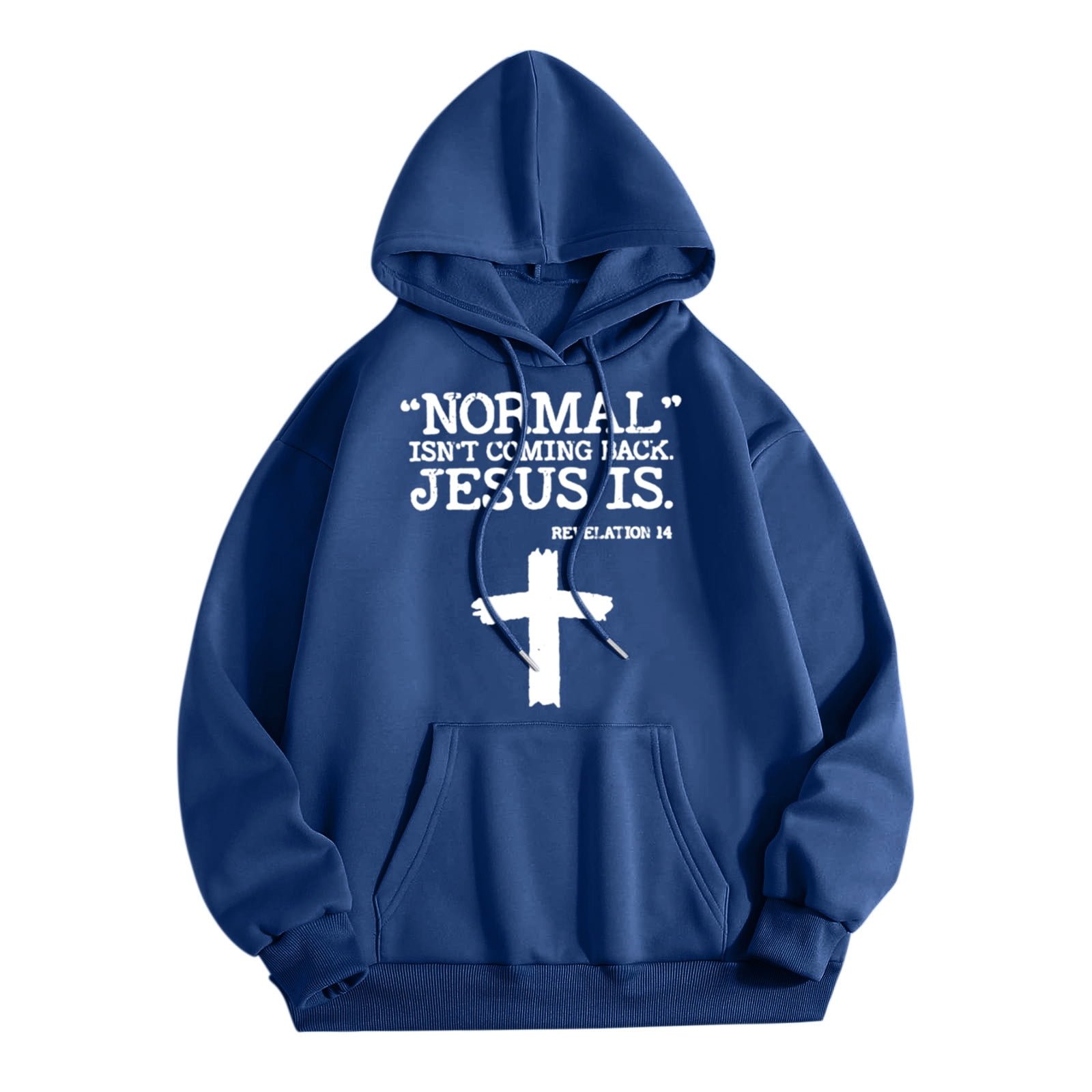 BJUTIR Men Fashion Hoodies Sweatshirts Normal Isnt Coming Back Jesus Is ...