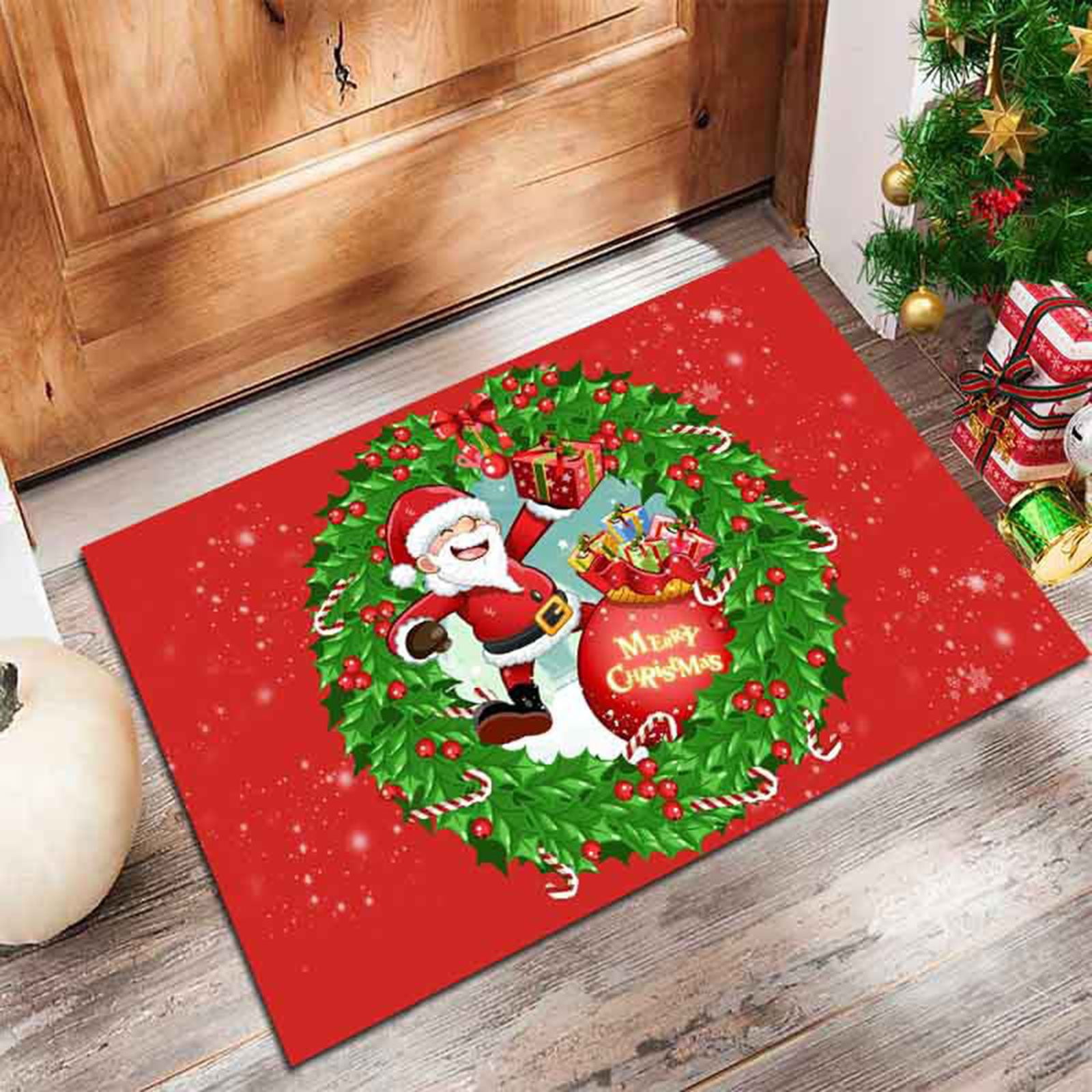 BJUTIR Snow Decor Kitchen Rug Let It Snow Christmas Winter Holiday ...