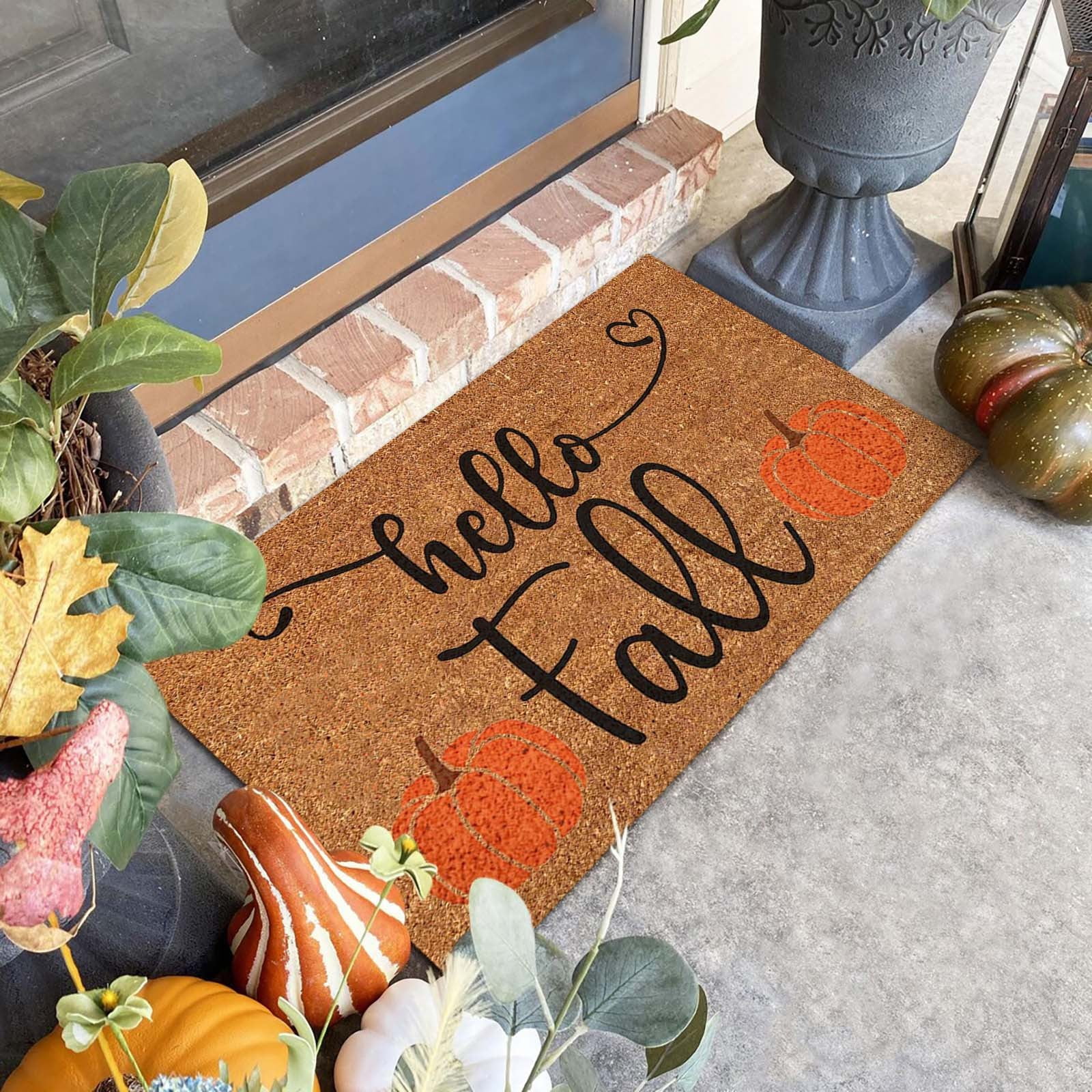 BJUTIR Thanksgiving Pumpkin Mat Holiday Mat Welcome Door Mat Pumpkin ...