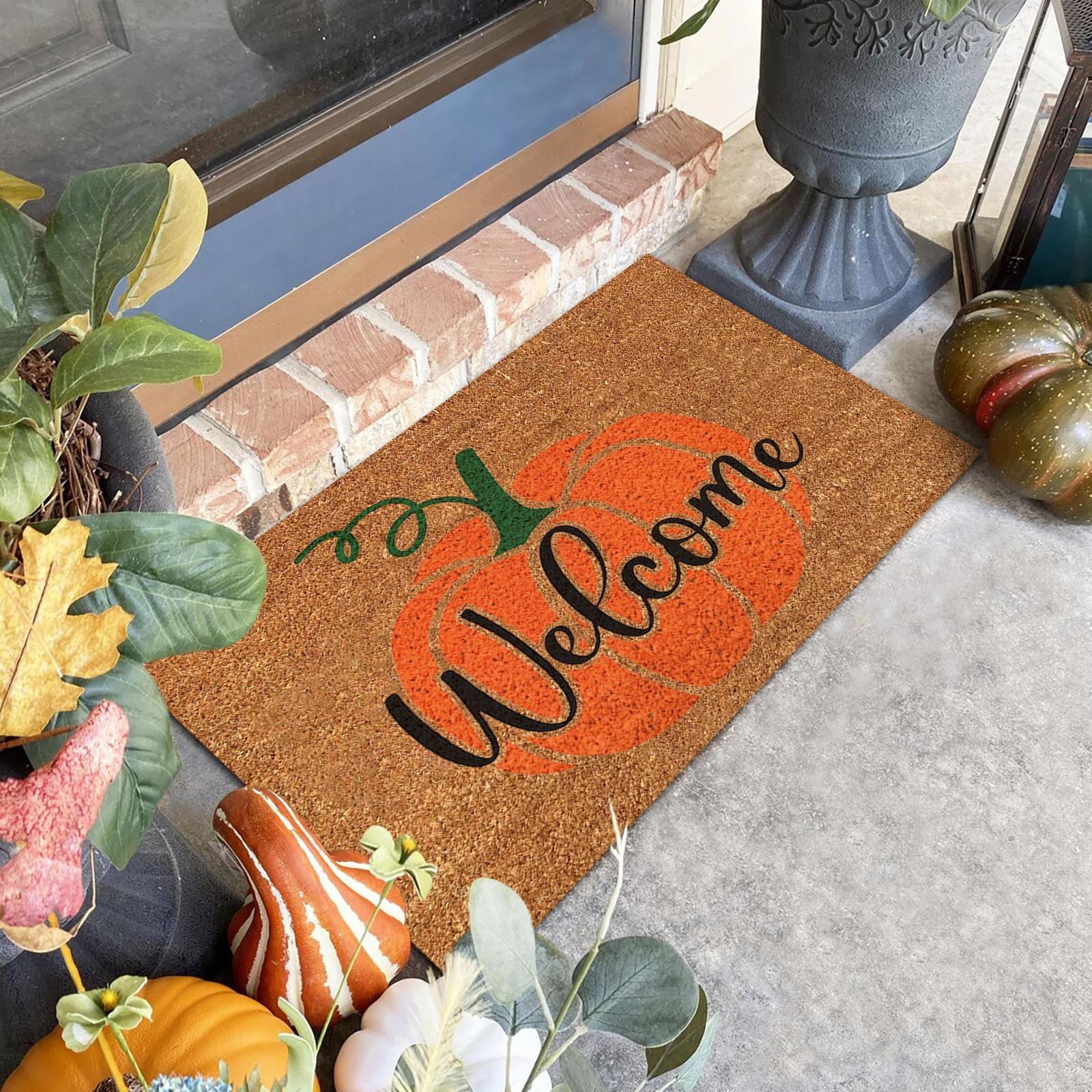 BJUTIR Thanksgiving Pumpkin Mat Holiday Mat Welcome Door Mat Pumpkin ...